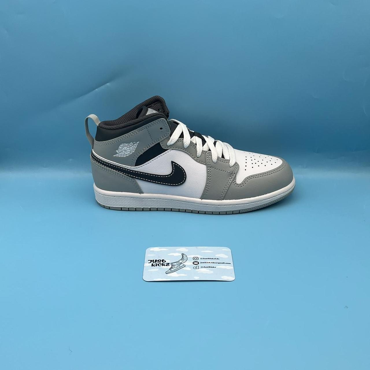 Jordan Grey and White Trainers | Depop