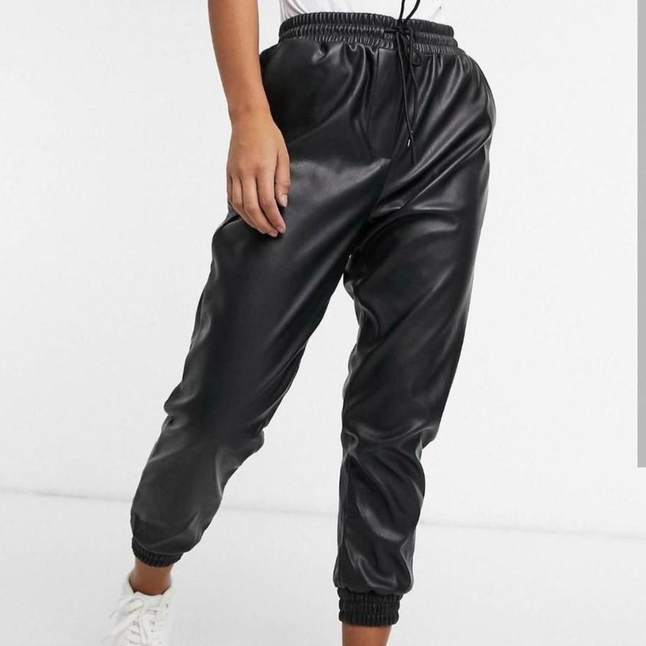 Zara leather joggers store
