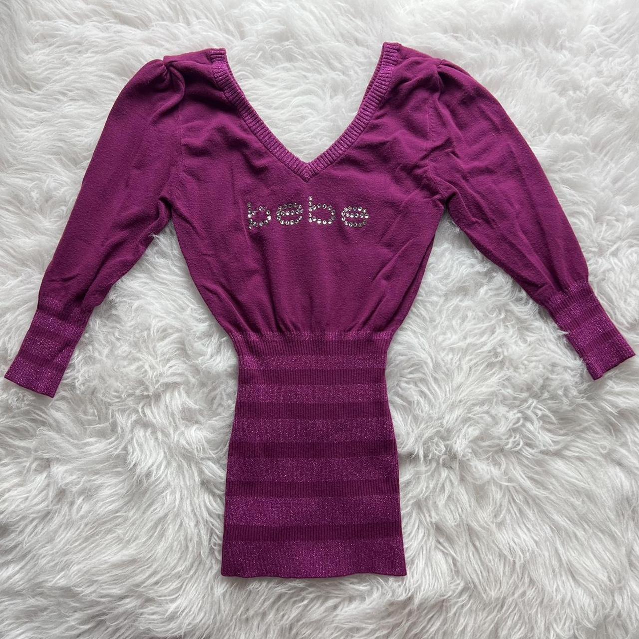 The Jenny top 00’s era purple Bebe top with... - Depop