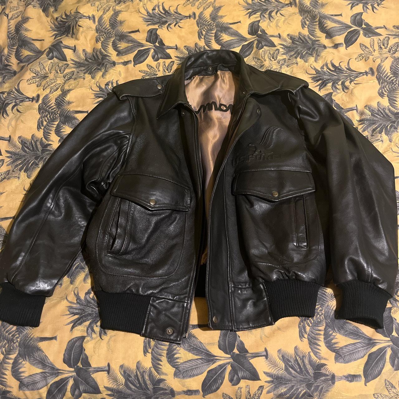1940’s The A2 Flight Jacket-American black Leather... - Depop