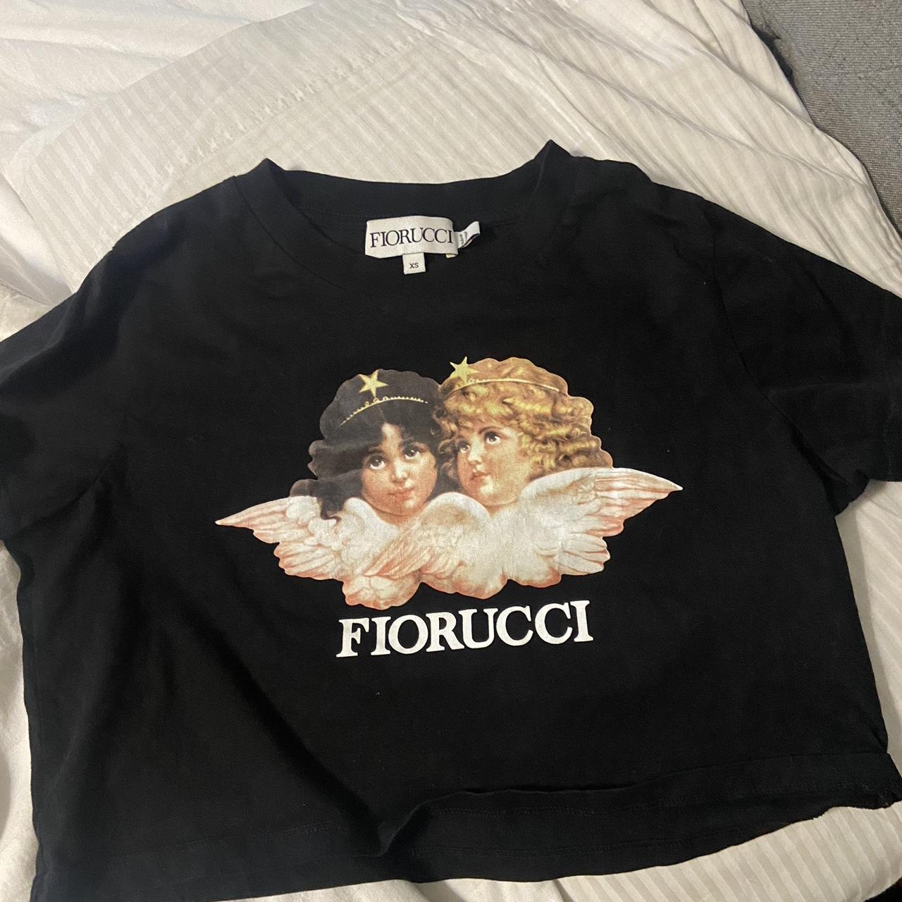 Fiorucci cropped black tee. Size XS. - Depop