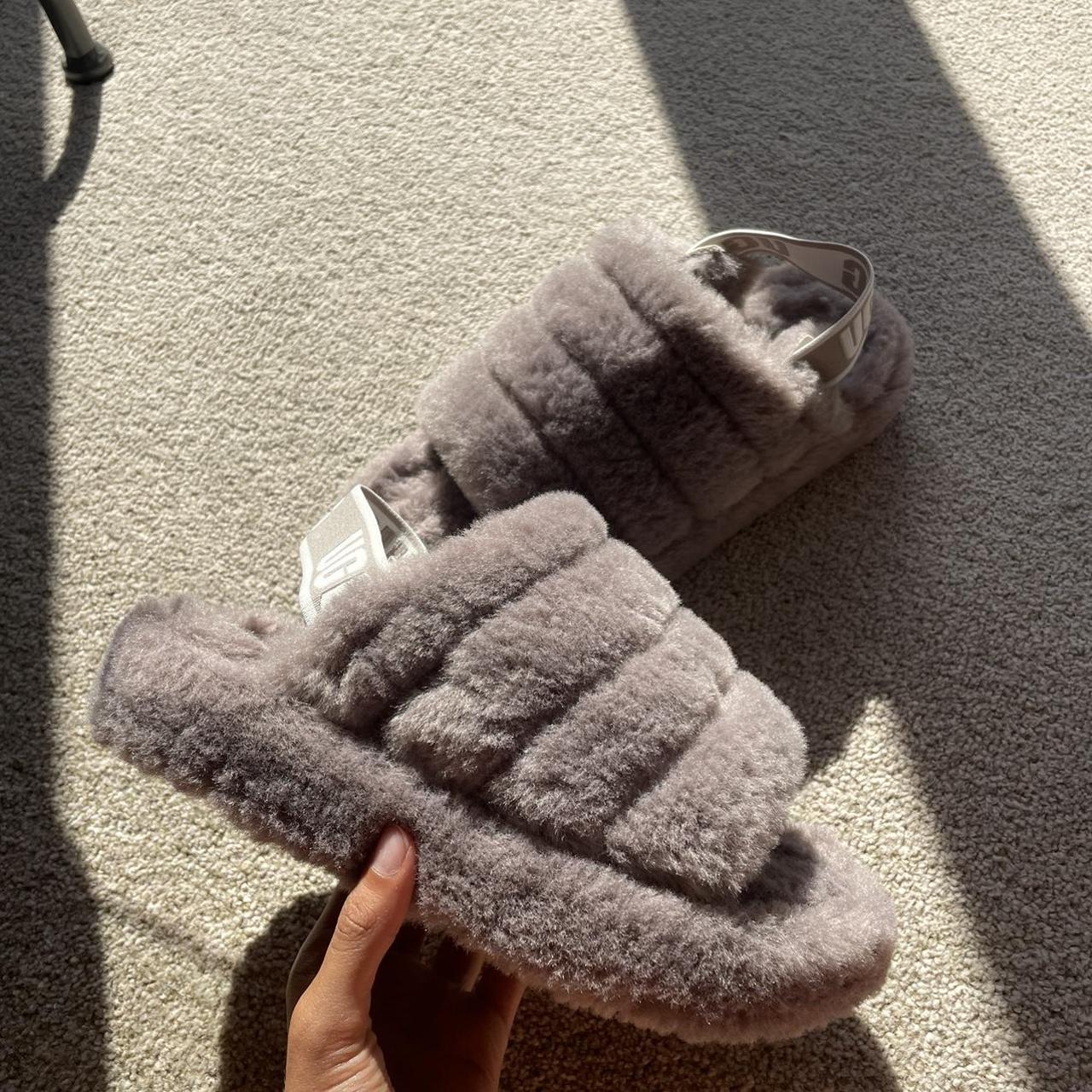 Ugg grey strap back slides Never worn Size 6... - Depop