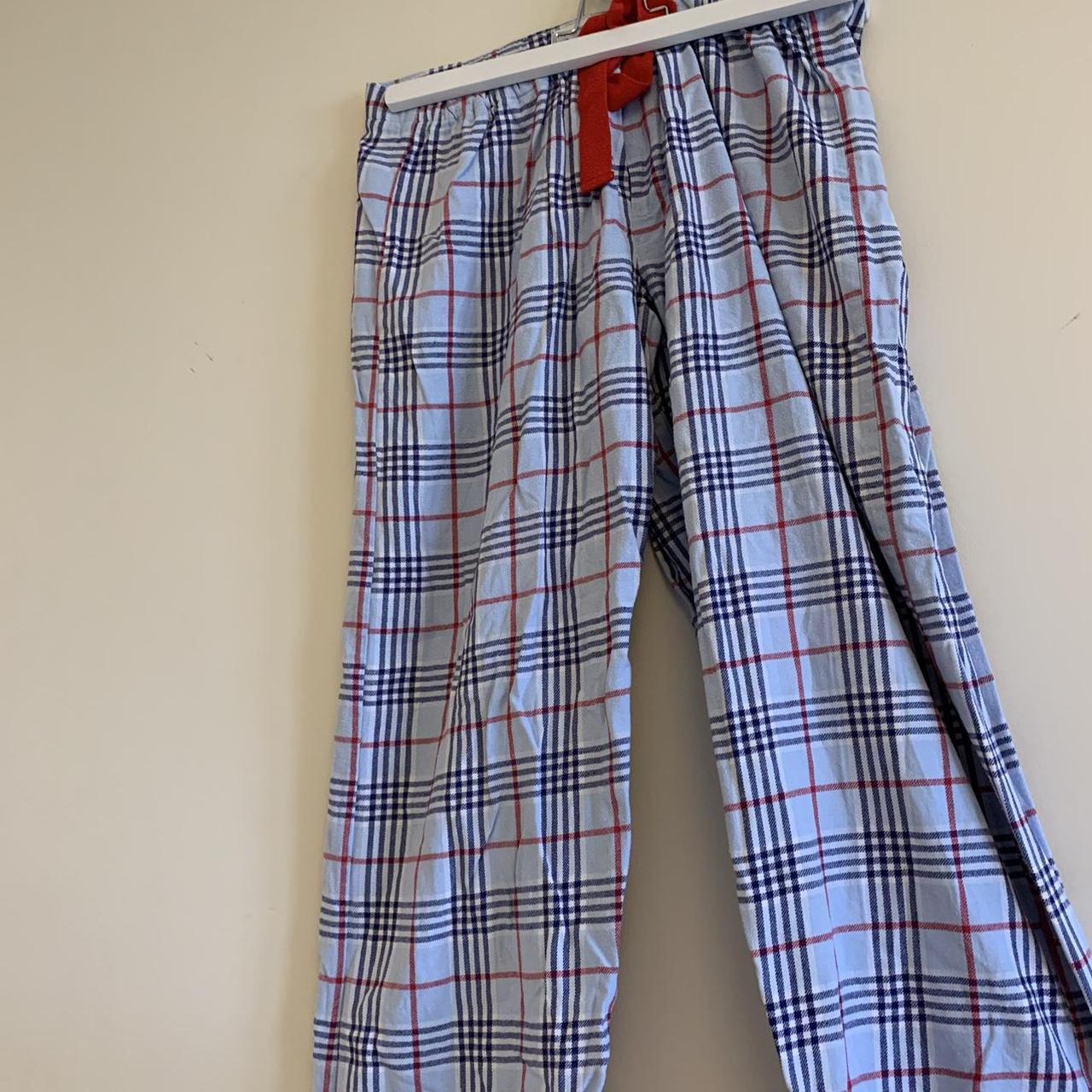 Blue checked pyjama bottoms from The Pyjama House.... - Depop