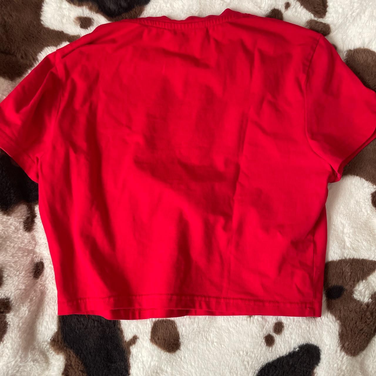 Red SHEIN cropped dragon top #croppedtop - Depop