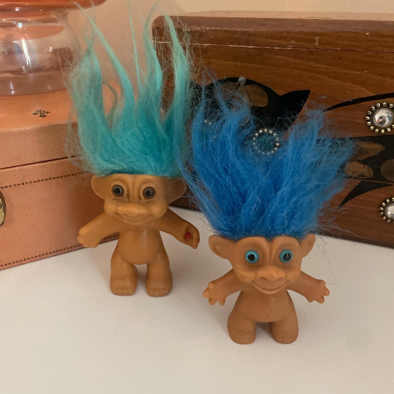 Two blue troll dolls NOTE: big one is RUSS, little... | Depop
