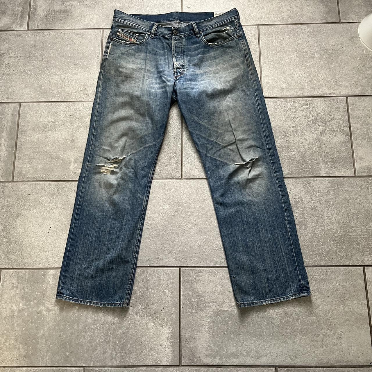Vintage 2000s y2k distressed diesel jeans. Nice... - Depop