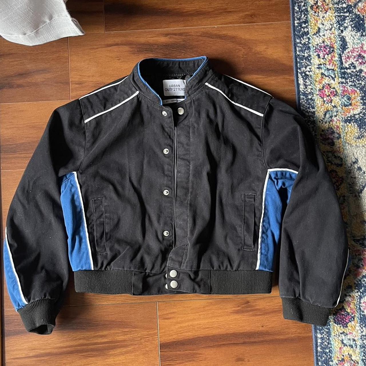 Urban outfitters retro biker f1 jacket in great... - Depop