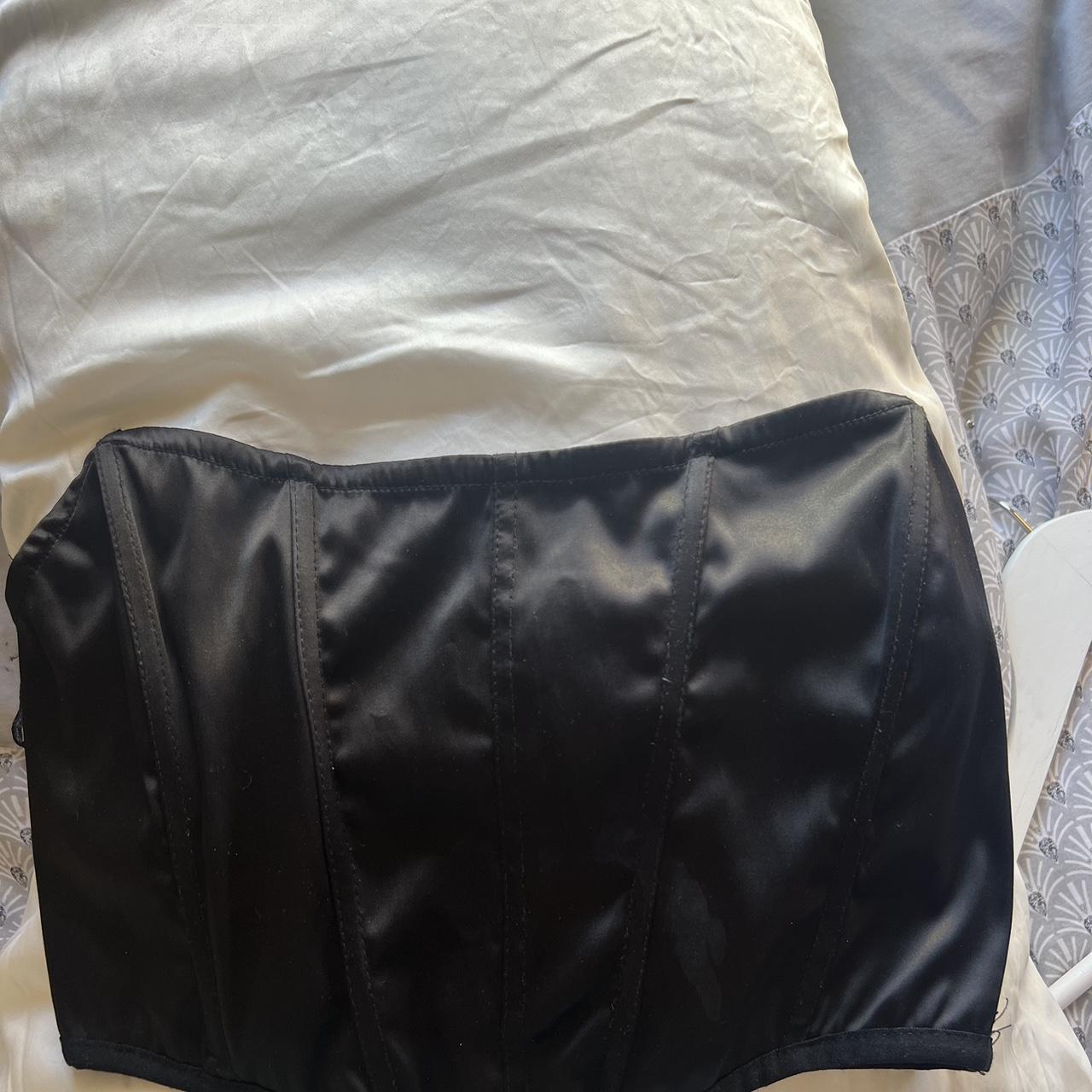 Garage zip satin tube top - Depop