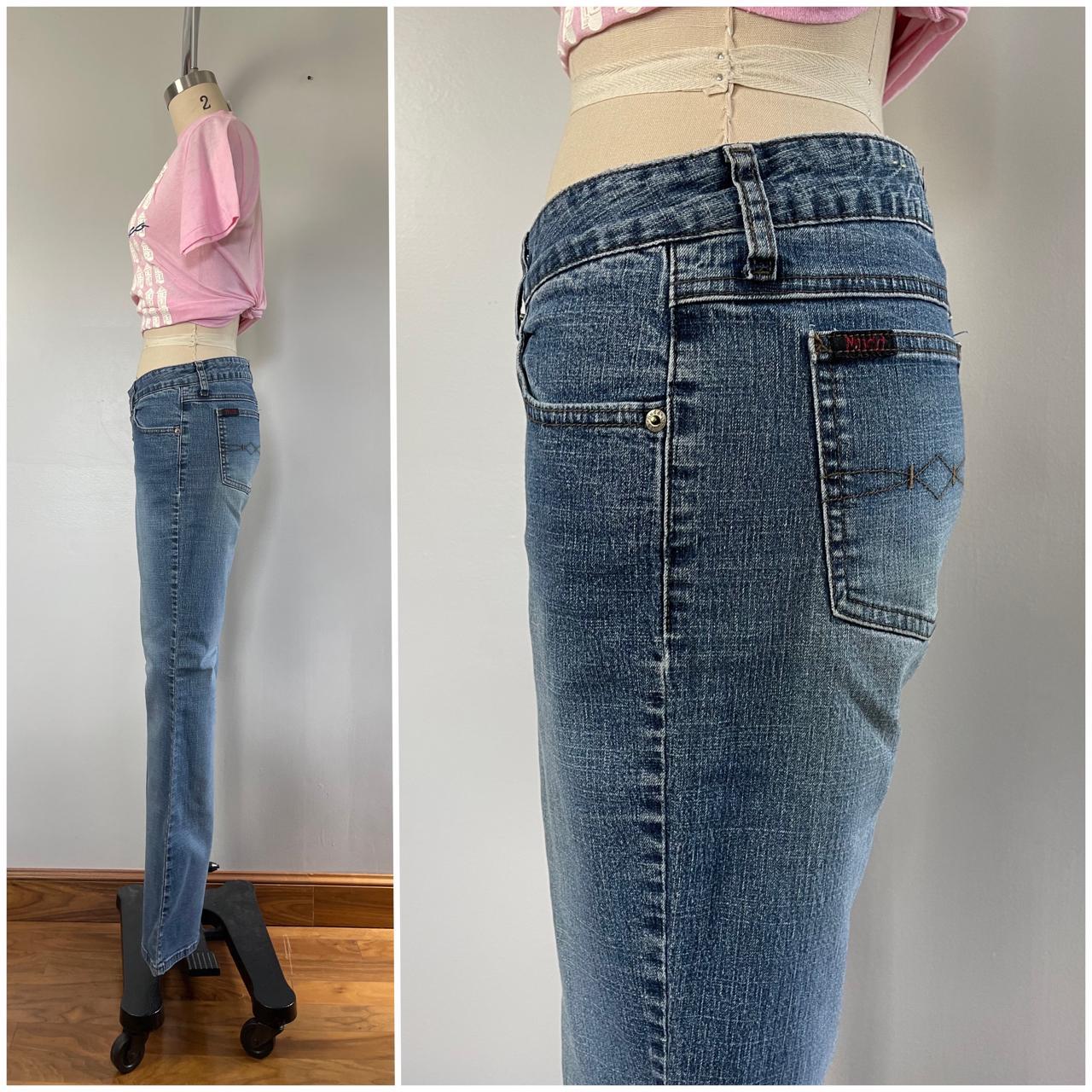 Vintage 90s Y2K Mud Low Rise Flare Jeans. Button... - Depop