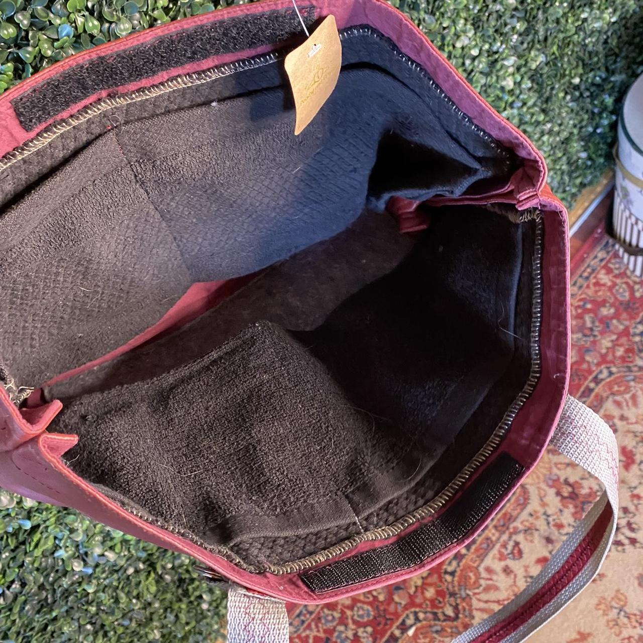 Ockerman Hawks red leather purse with hawk This... - Depop