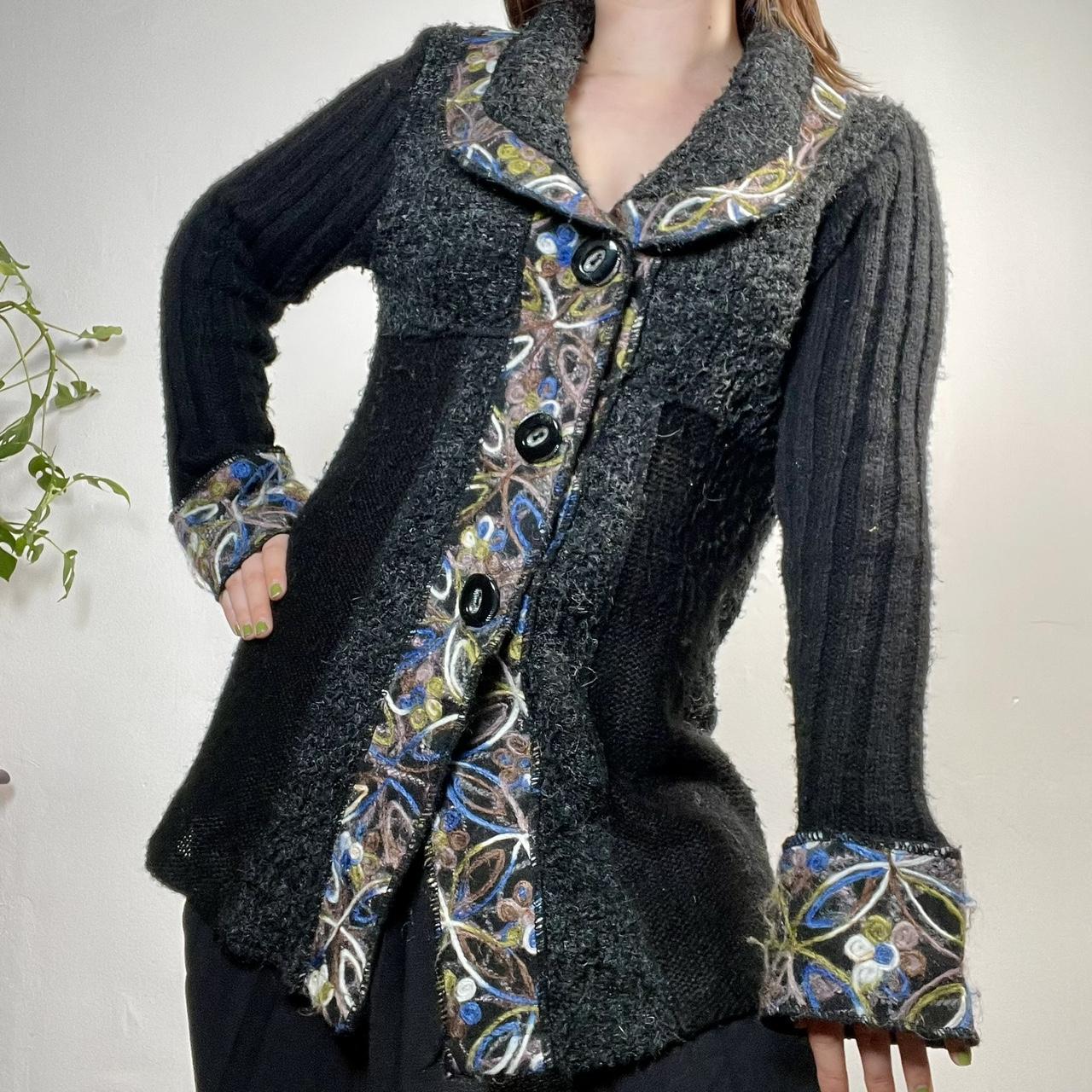 Whimsigoth embroidered dream jacket by Sioni, tagged... | Depop