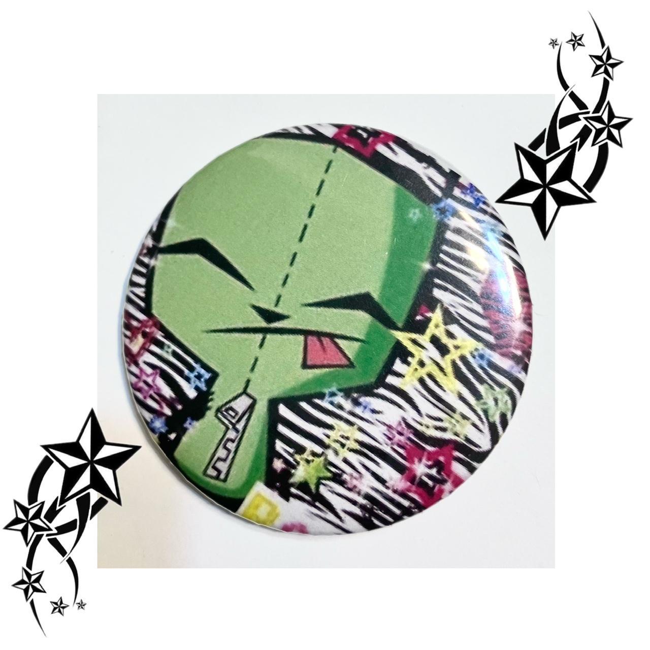 Handmade Invader Zim Gir Button / Pin! - 2 1/4... - Depop