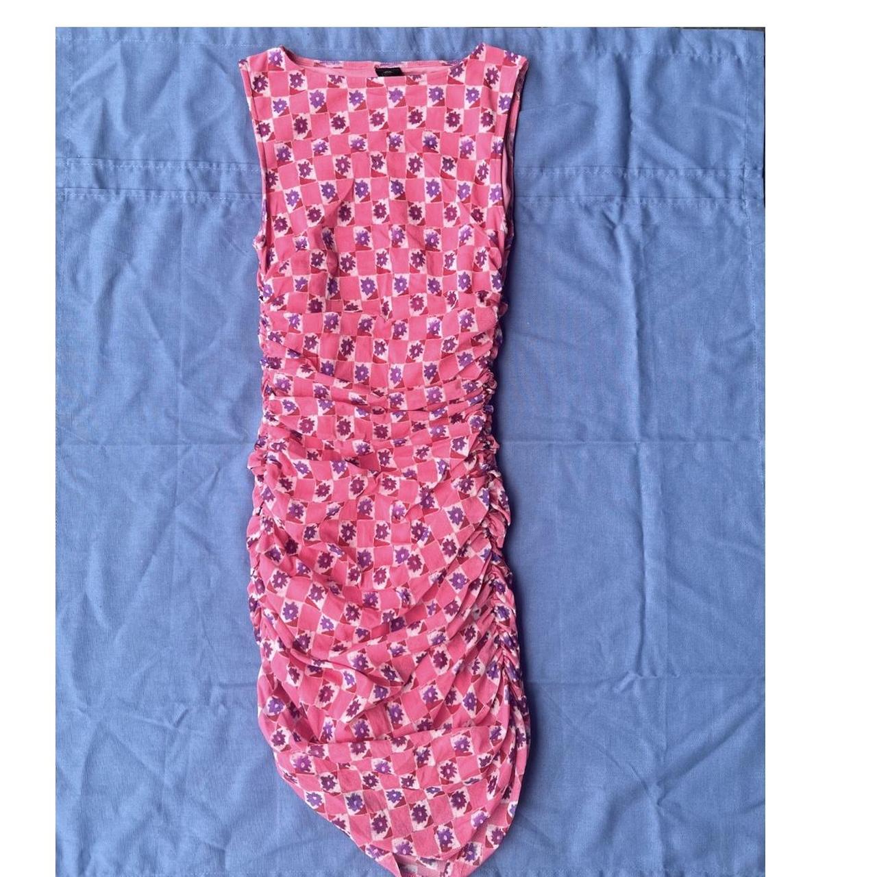 Urban outfitters floral pink cinched dress. Love the... - Depop