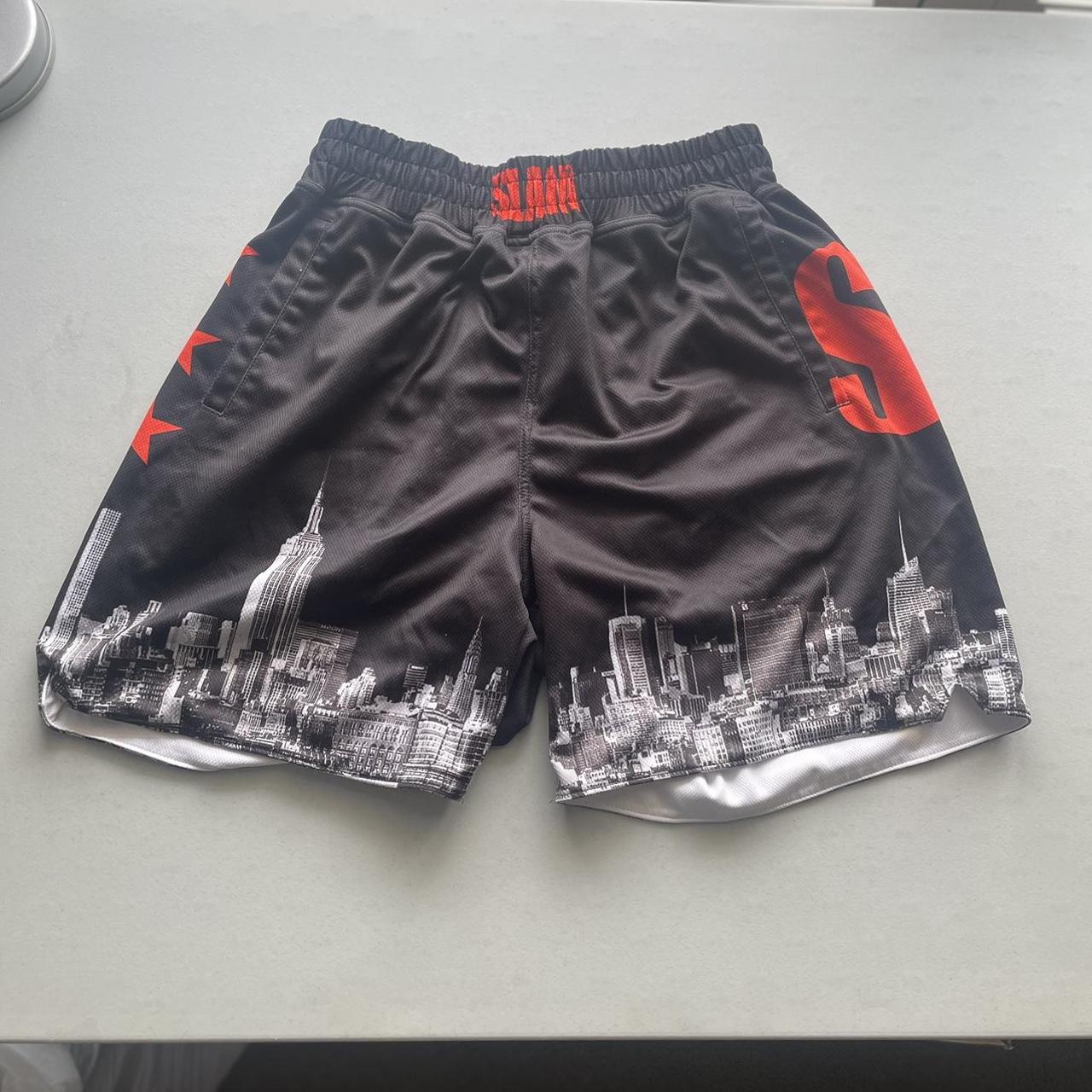Slam NYC Skyline Shorts. Great condition. Drawstring... - Depop