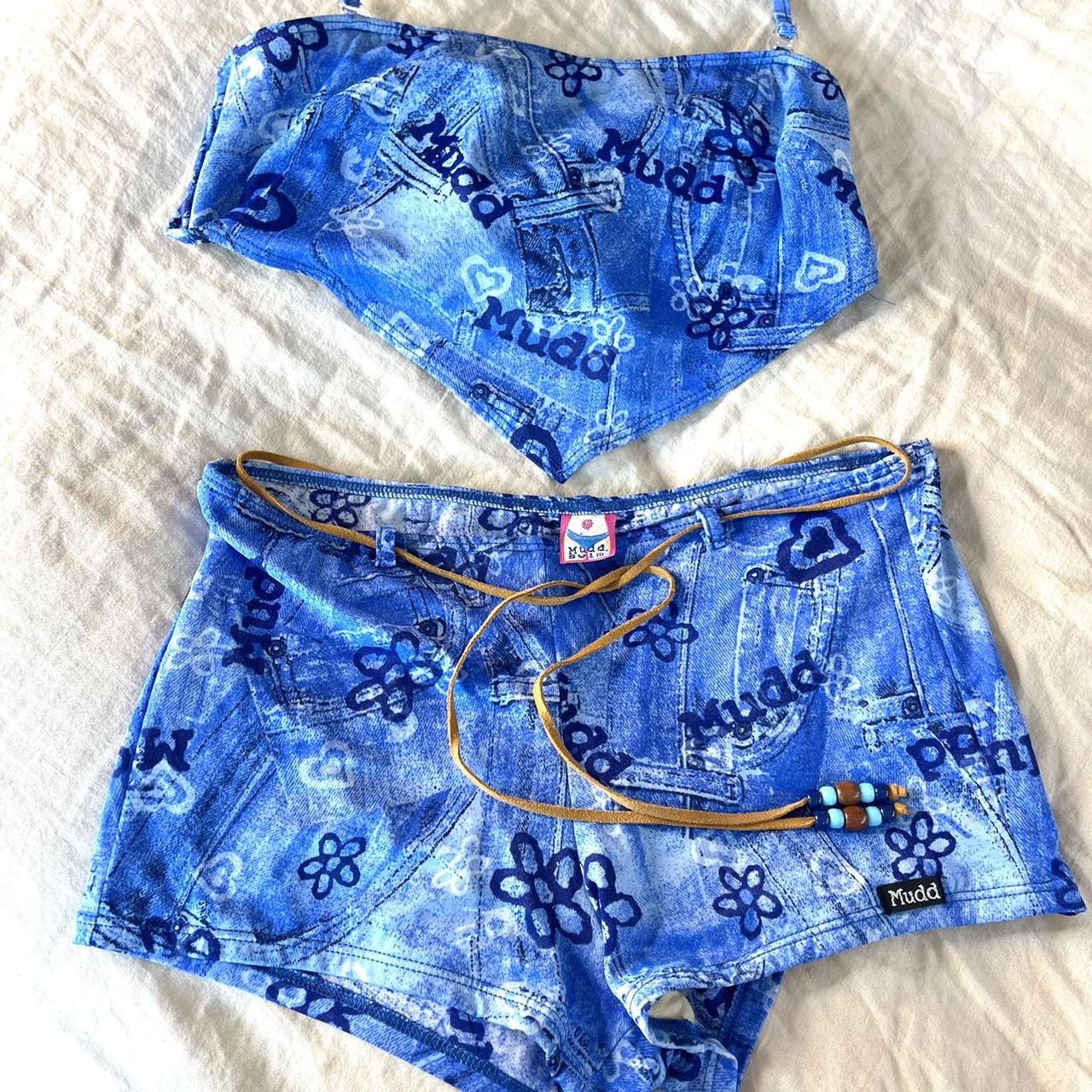Y2k Mudd Matching Set 💙 - RARE Denim print matching... - Depop