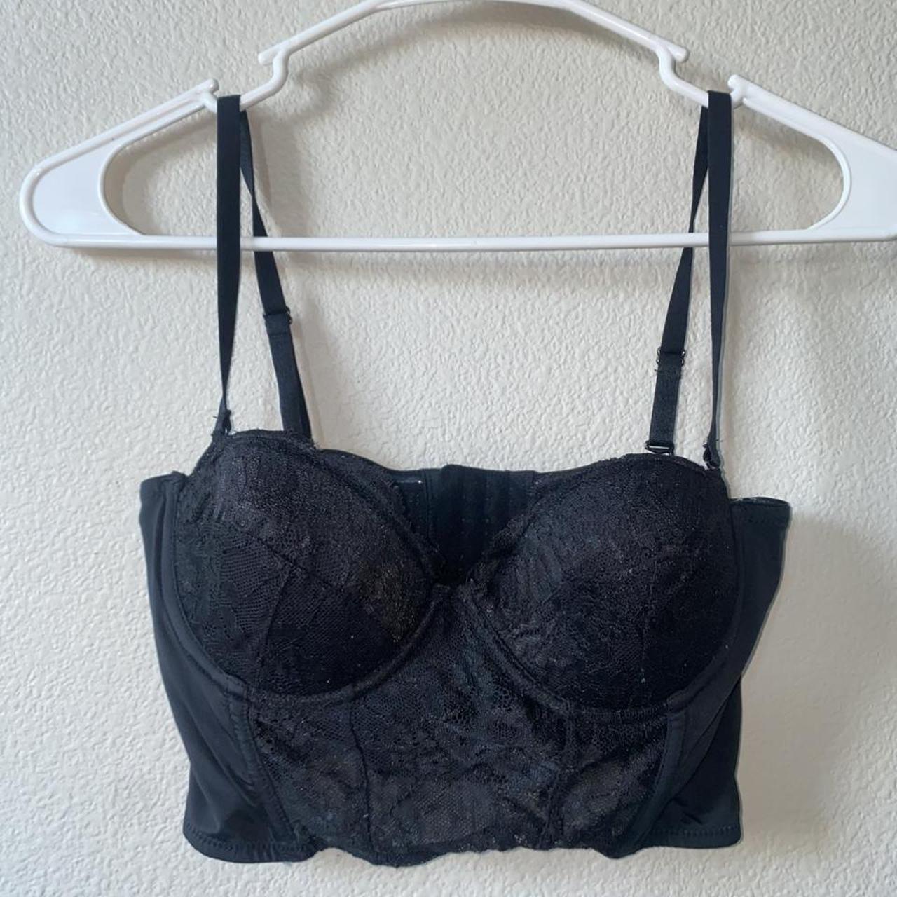 Glassons Black Lace Corset Size 4 Usa Or Size 8 Nz Depop
