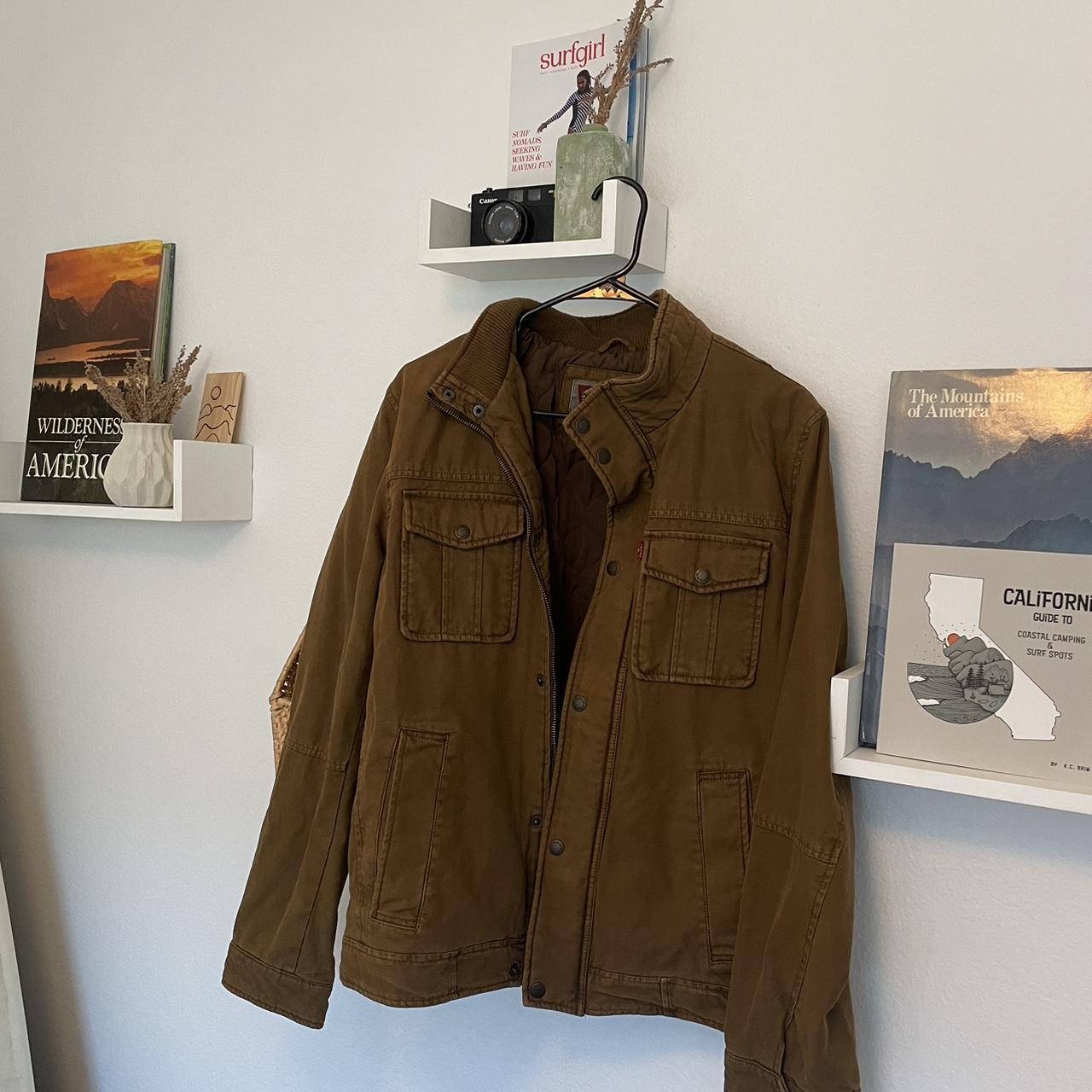 LEVIS BROWN JACKET super cute for the fall or winter... - Depop