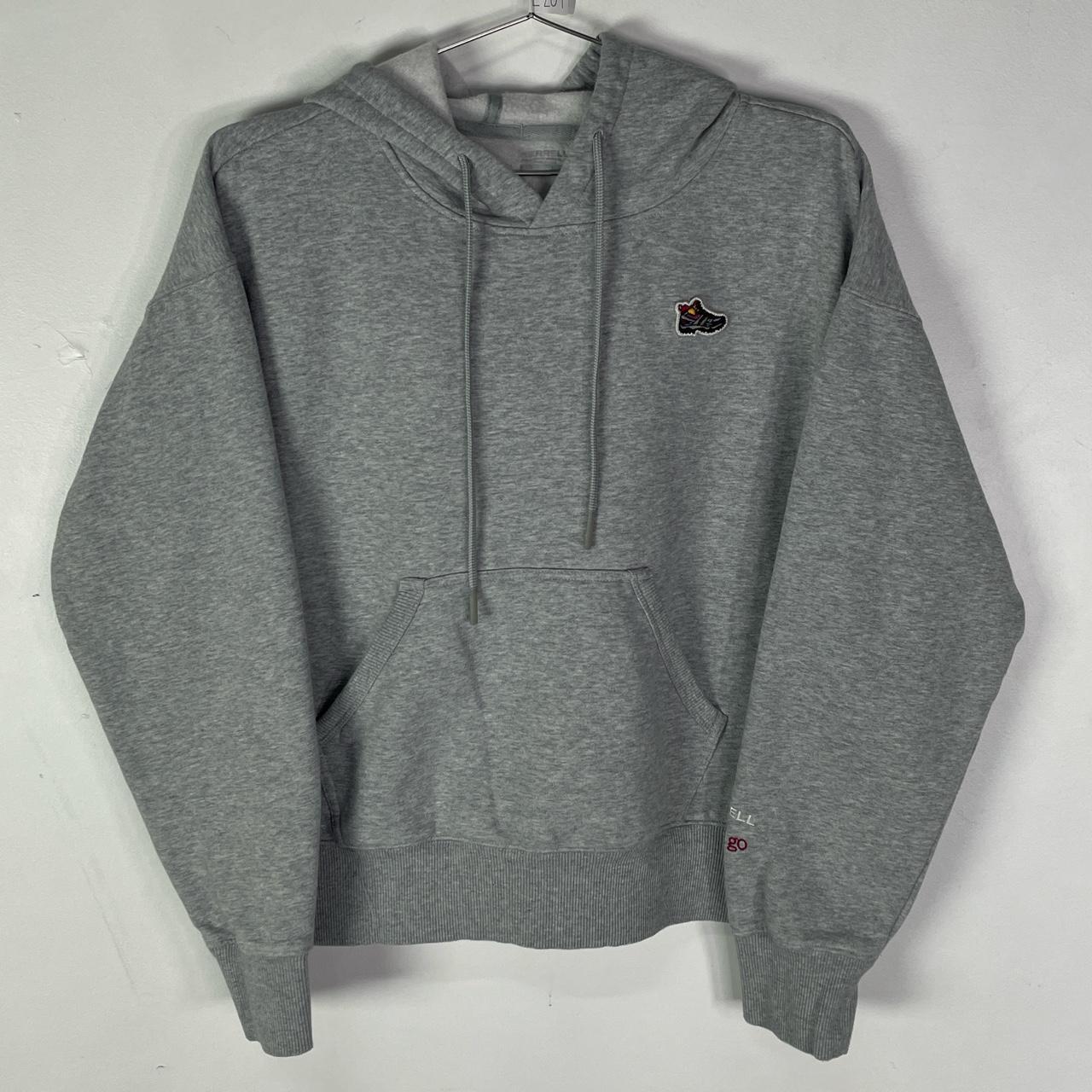 Merrell hiking gray women’s hoodie Size - L Length... - Depop