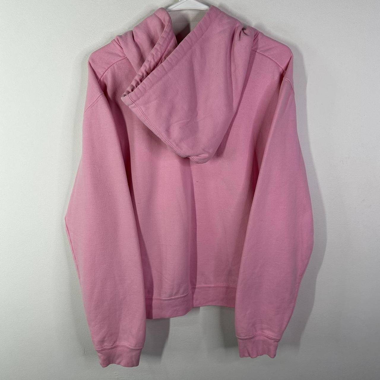 Vintage 90s Pink Michigan State Embroidered Hoodie... - Depop