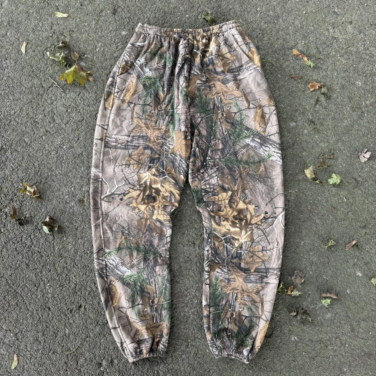 Vintage Real Tree Camo Sweatpants. Has drawstrings... - Depop