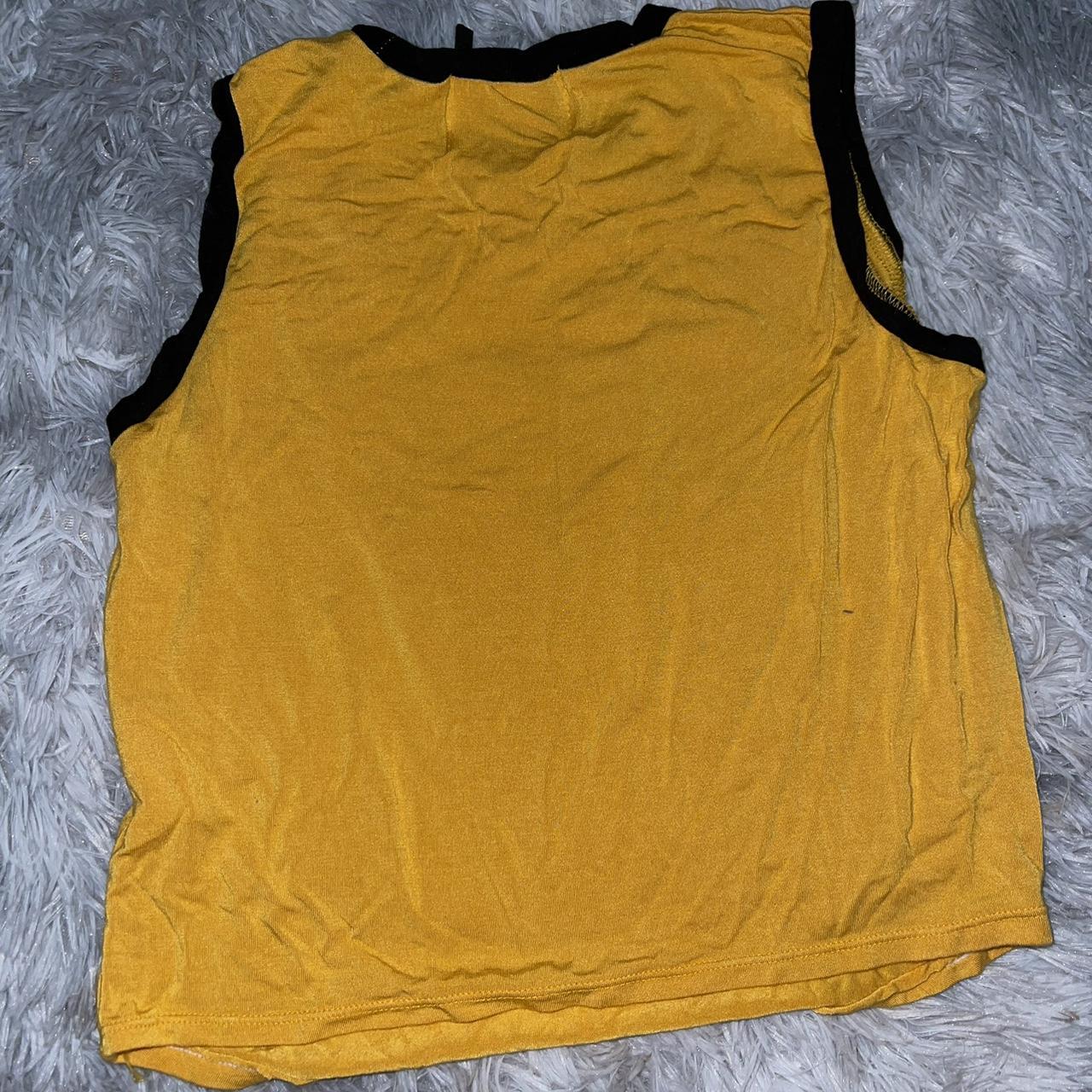 o-mighty yellow/mustard tank top with teddy... - Depop