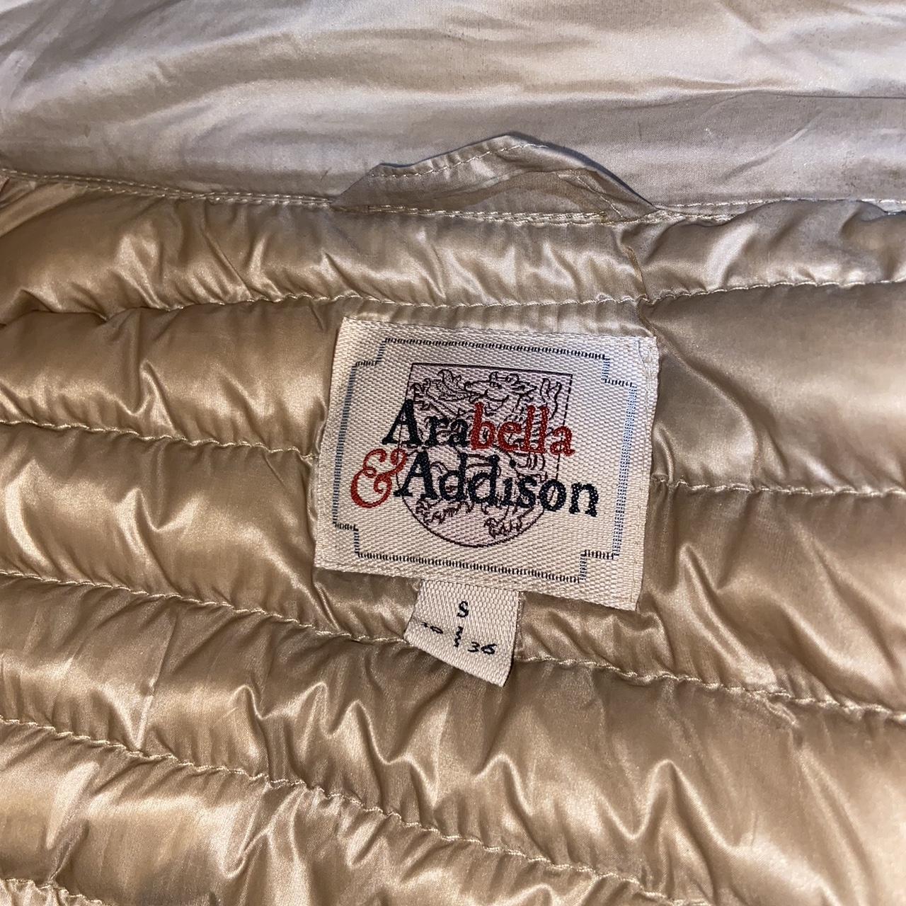 Arabella and Addison, beige/fawn coloured down coat.... - Depop