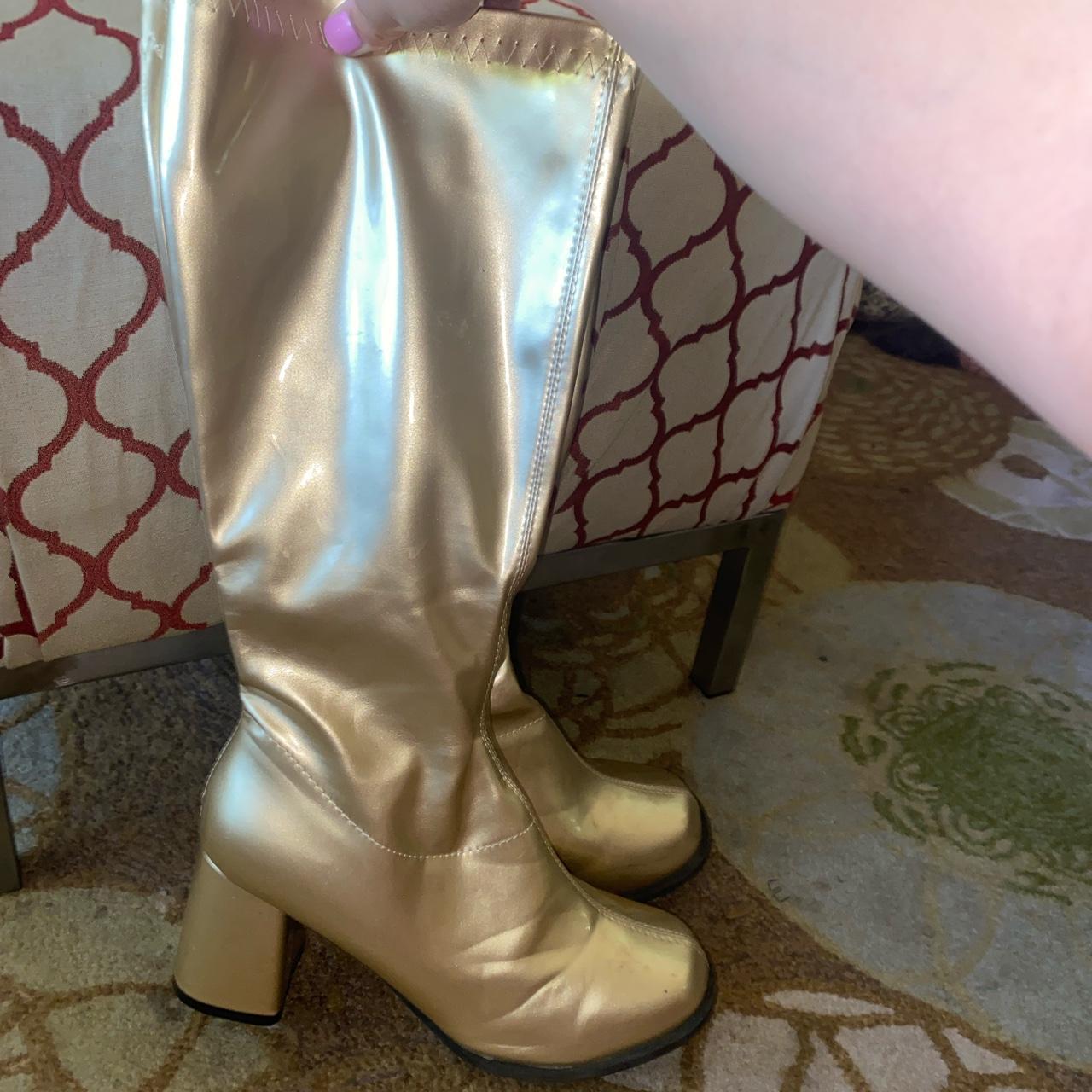 Ellie Ellie Women's Gold Boots | Depop