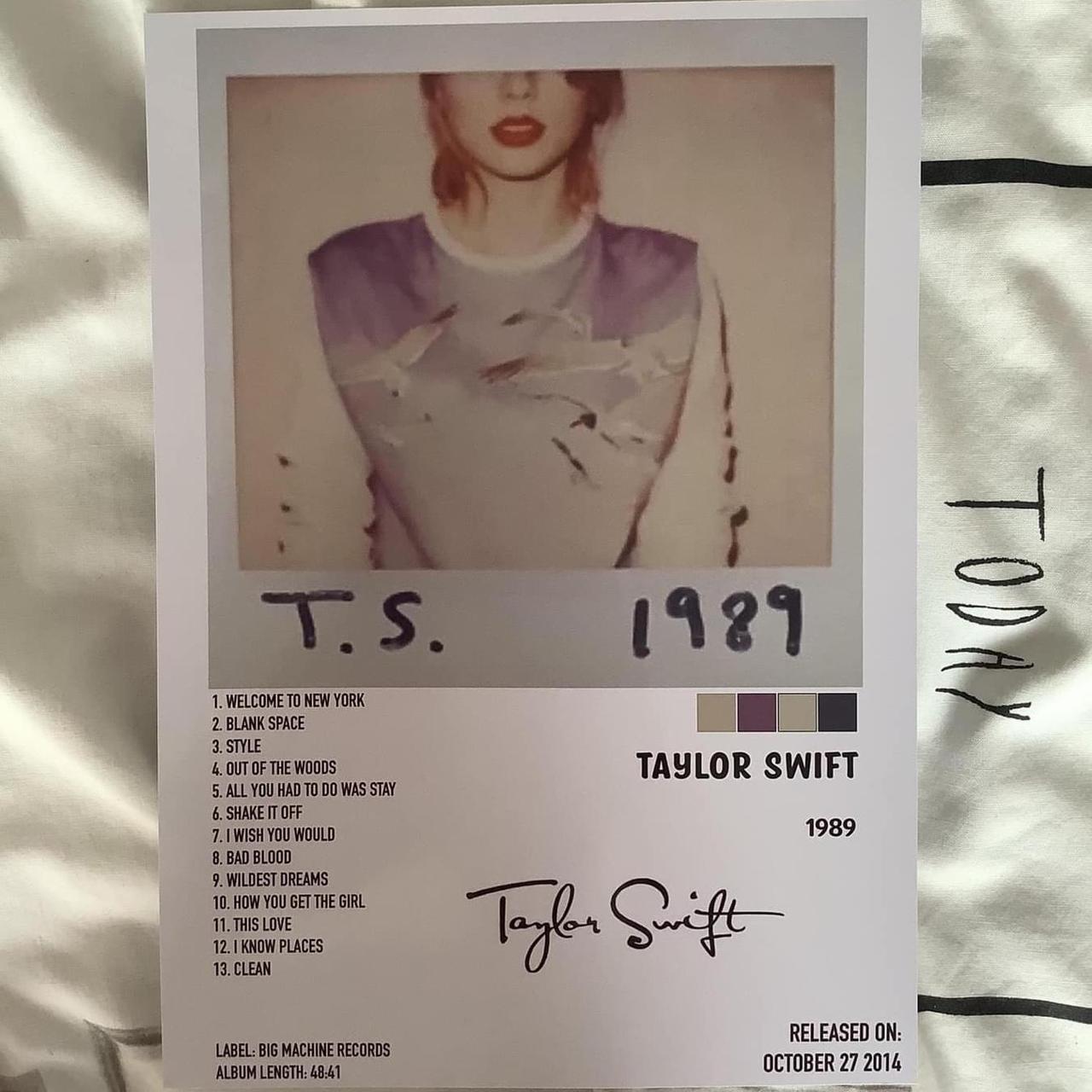 1989 Taylor Swift Poster A4 premium photo glossy... - Depop