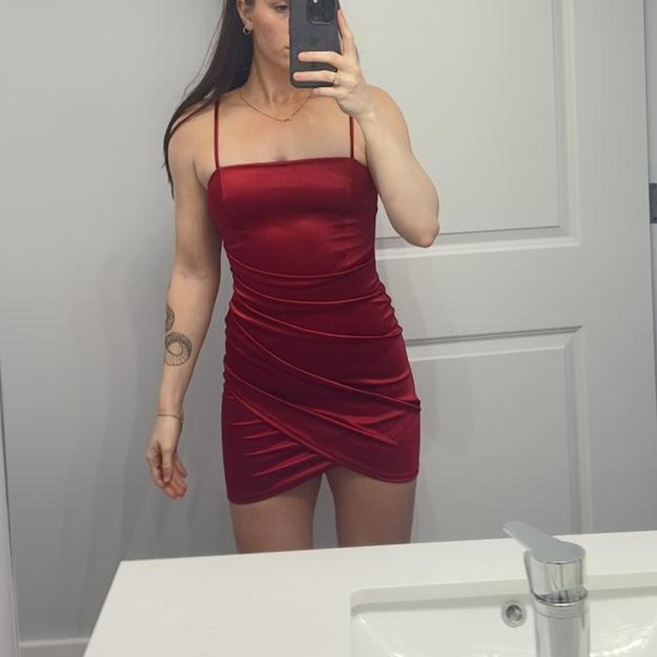 red Windsor dress size small but could fit xs worn... - Depop