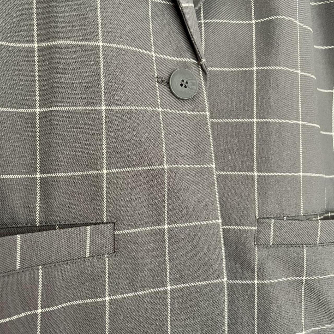 Monki Women's Grey and White Tailored-jackets | Depop