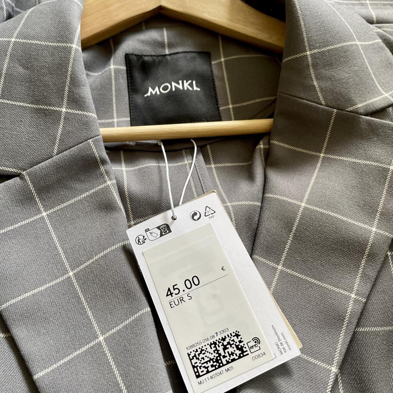 Monki Women's Grey and White Tailored-jackets | Depop