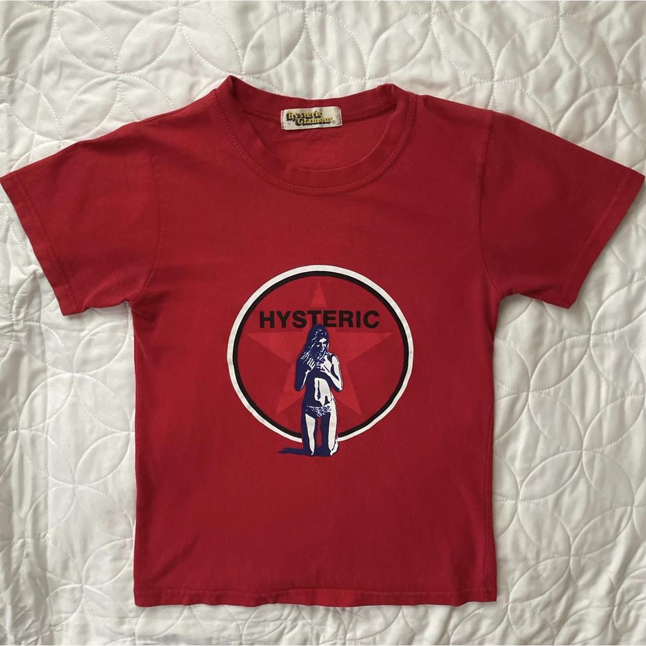 hysteric glamour pin up star logo tee price... - Depop
