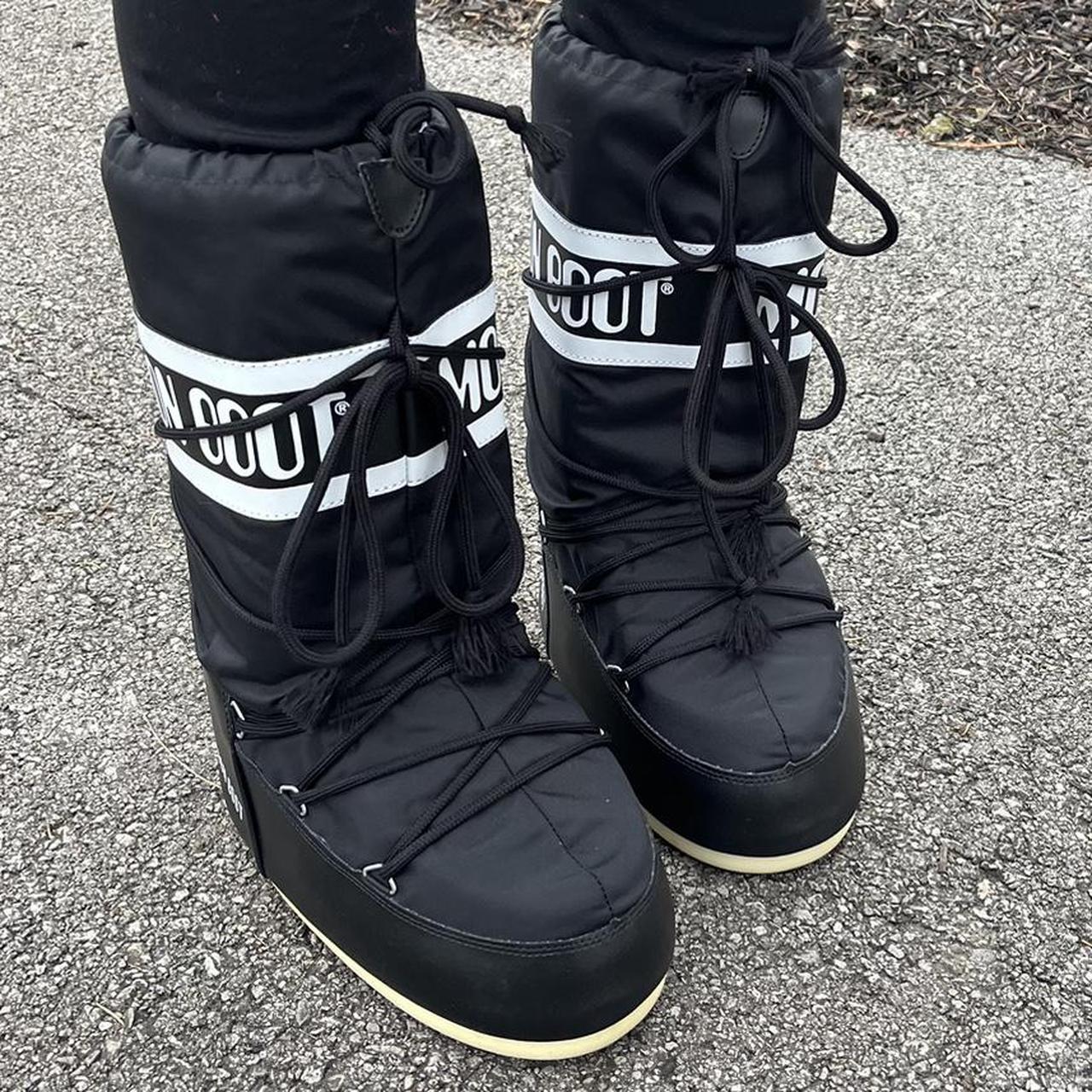 Black Moon Boots 🖤 brand new - worn once on vacation... - Depop