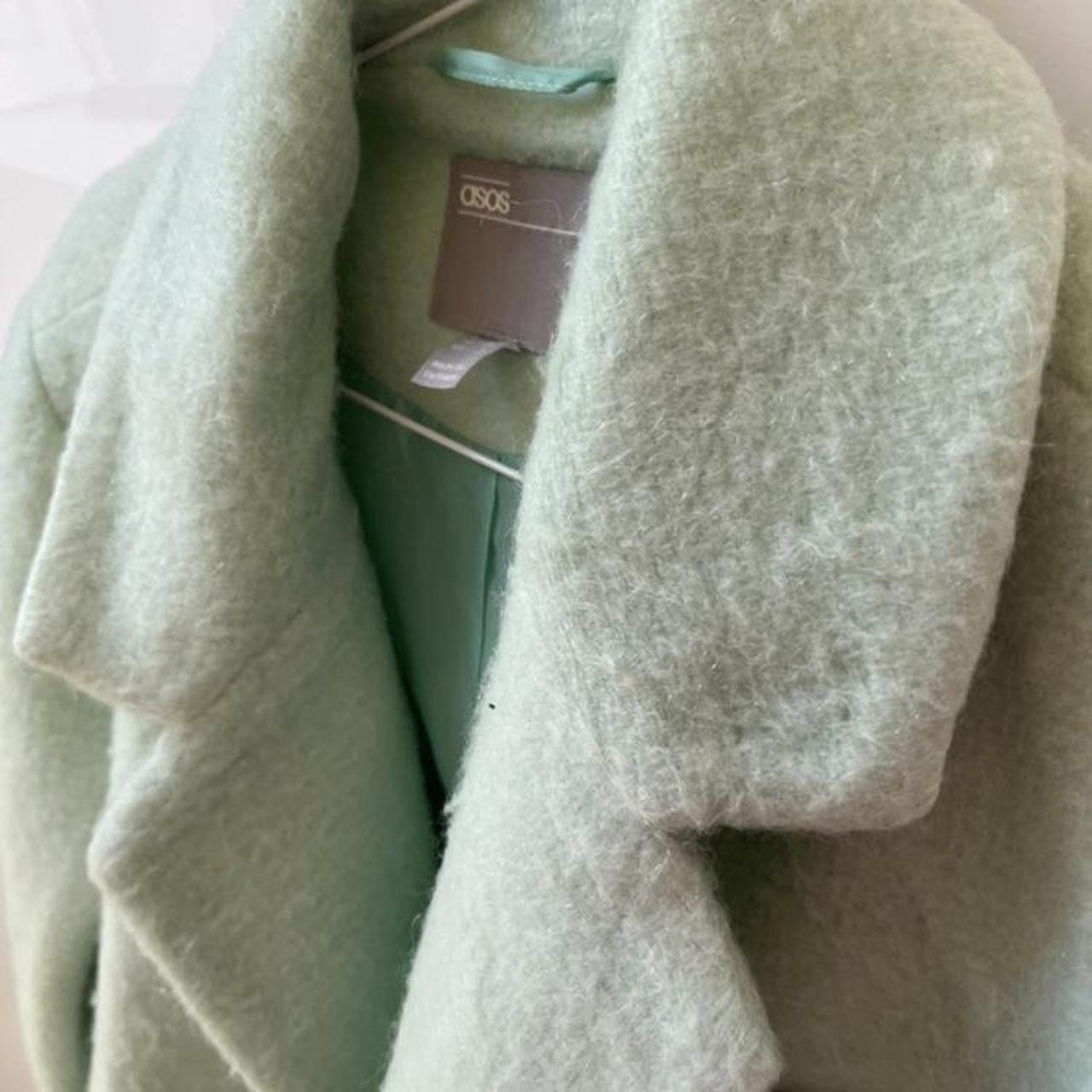 ASOS Mint Green coat. Size 6, oversized style so... - Depop
