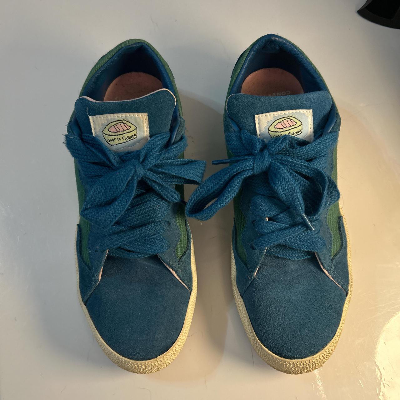 super dope blue/green golf le fleur converse!! a... | Depop