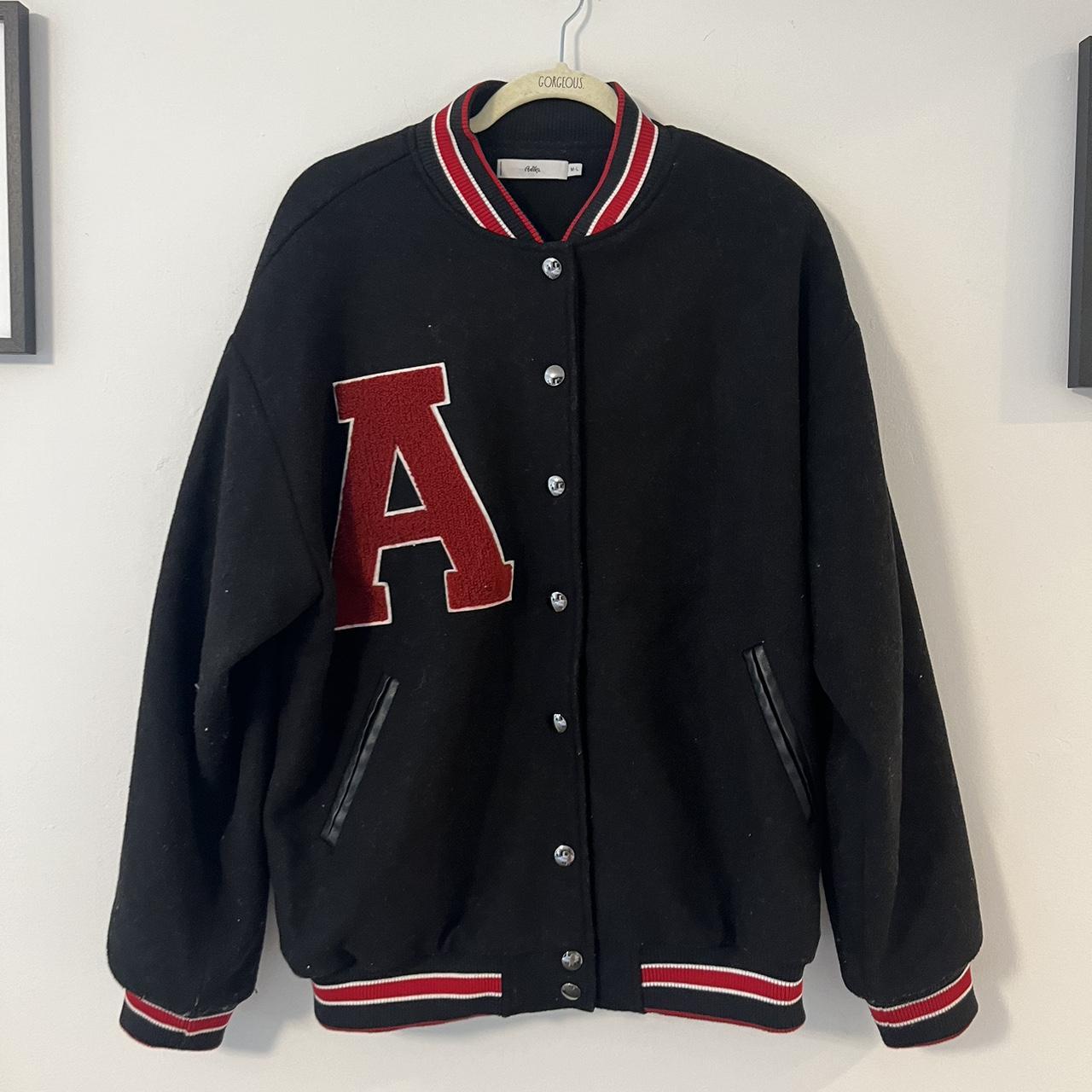 Adika letterman jacket, lightly worn, size M-L - Depop