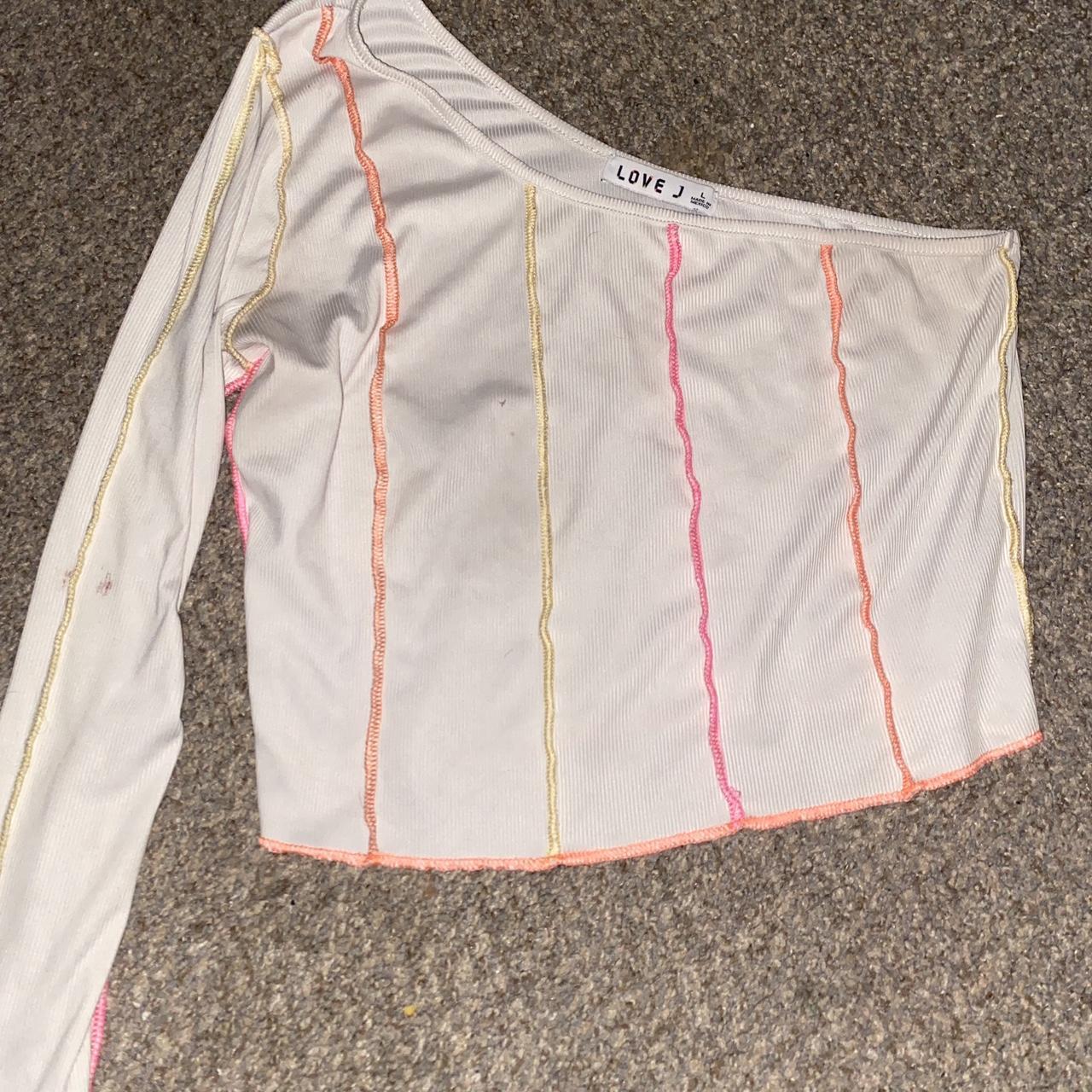 Cute one sleeve shirt. small stains in pictures 4-5... - Depop