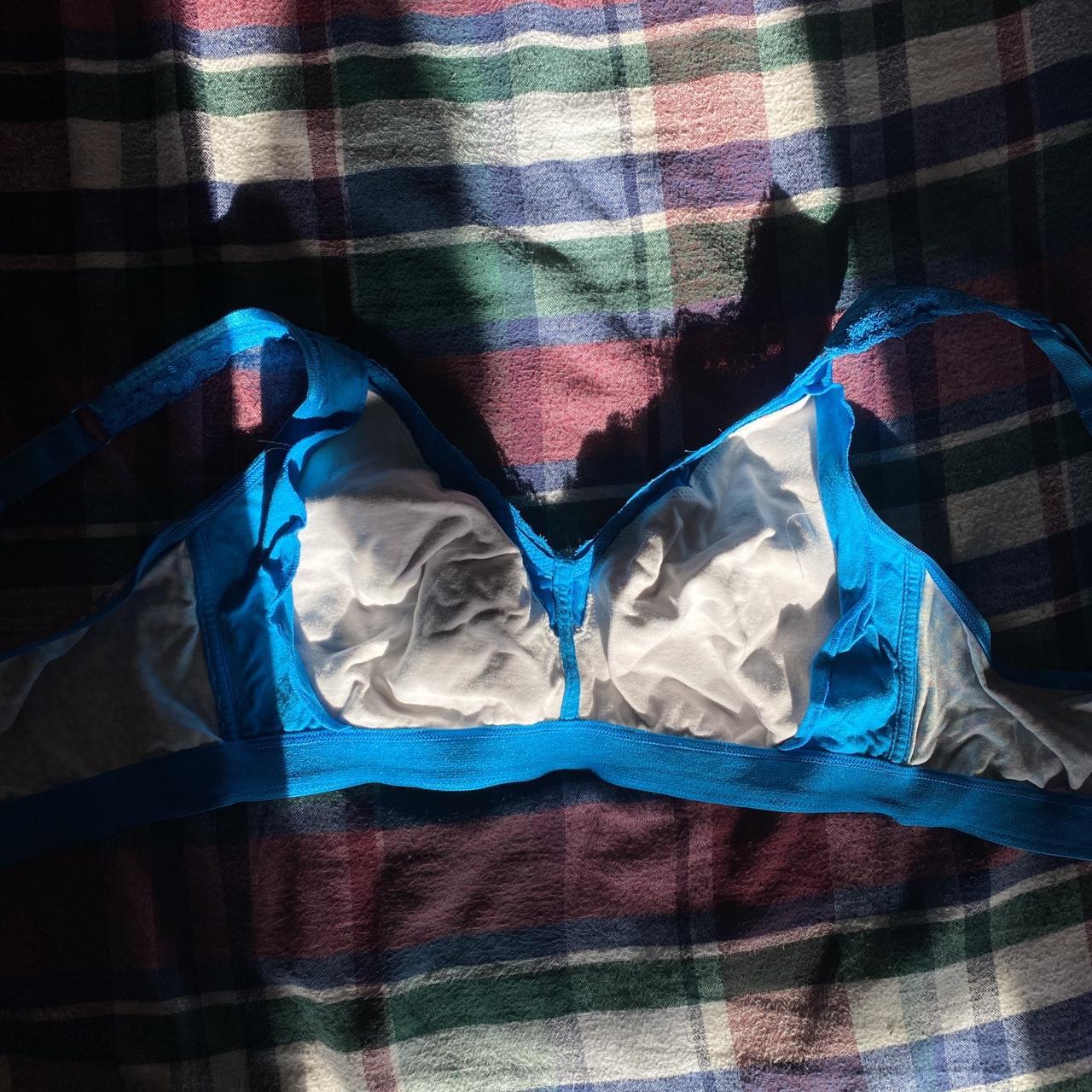 catherine's blue floral bra size 44C - Depop