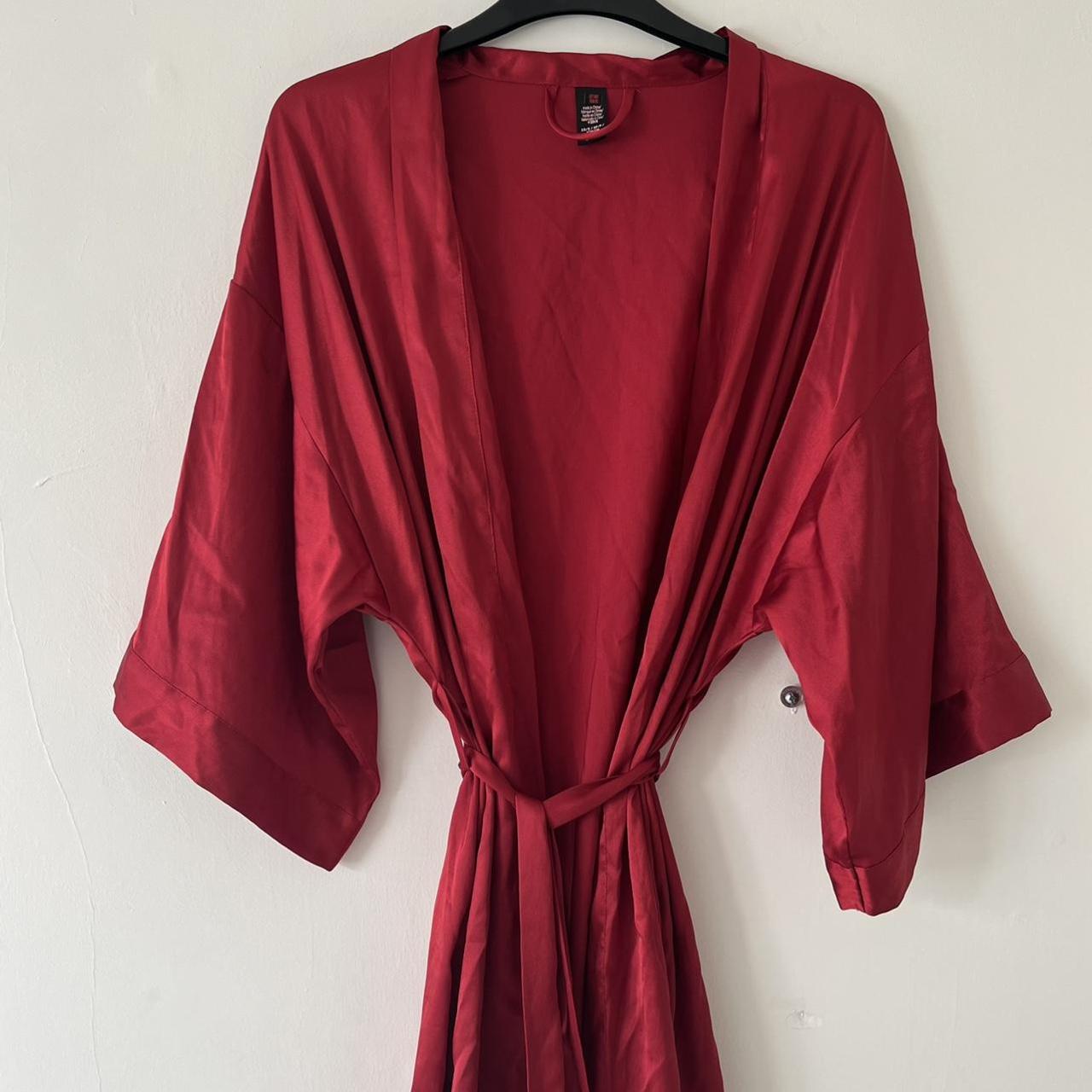 victoria secret red satin robe size XS/S i’m a... - Depop