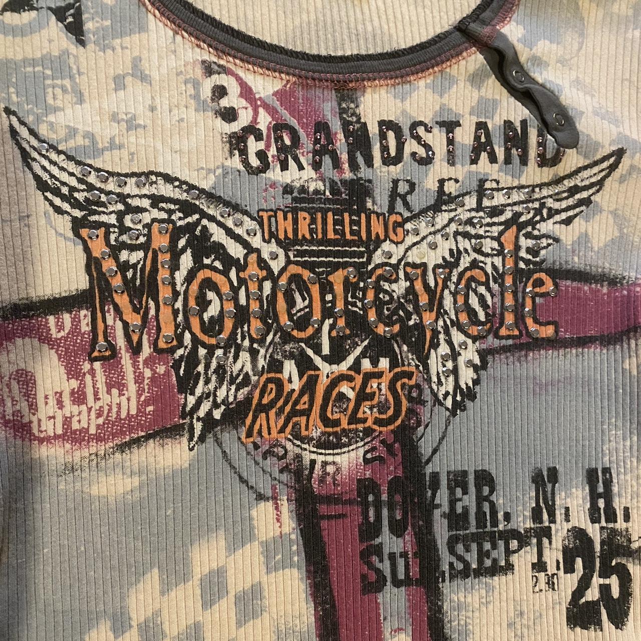 - vintage vanilla sugar biker top - cute small studs... - Depop