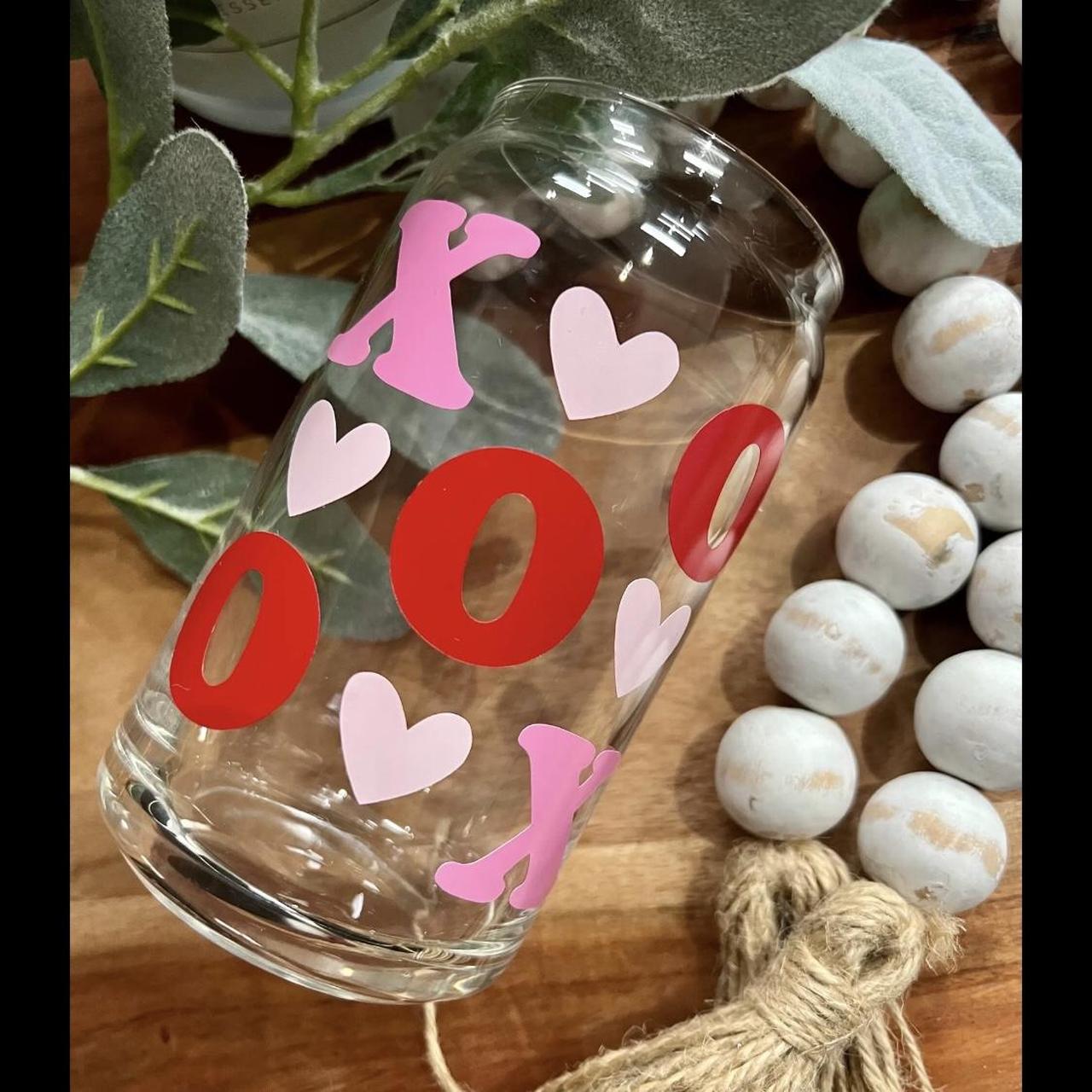 XOXO Tic Tac Toe, Beer Can Glass, Valentines Day,... - Depop