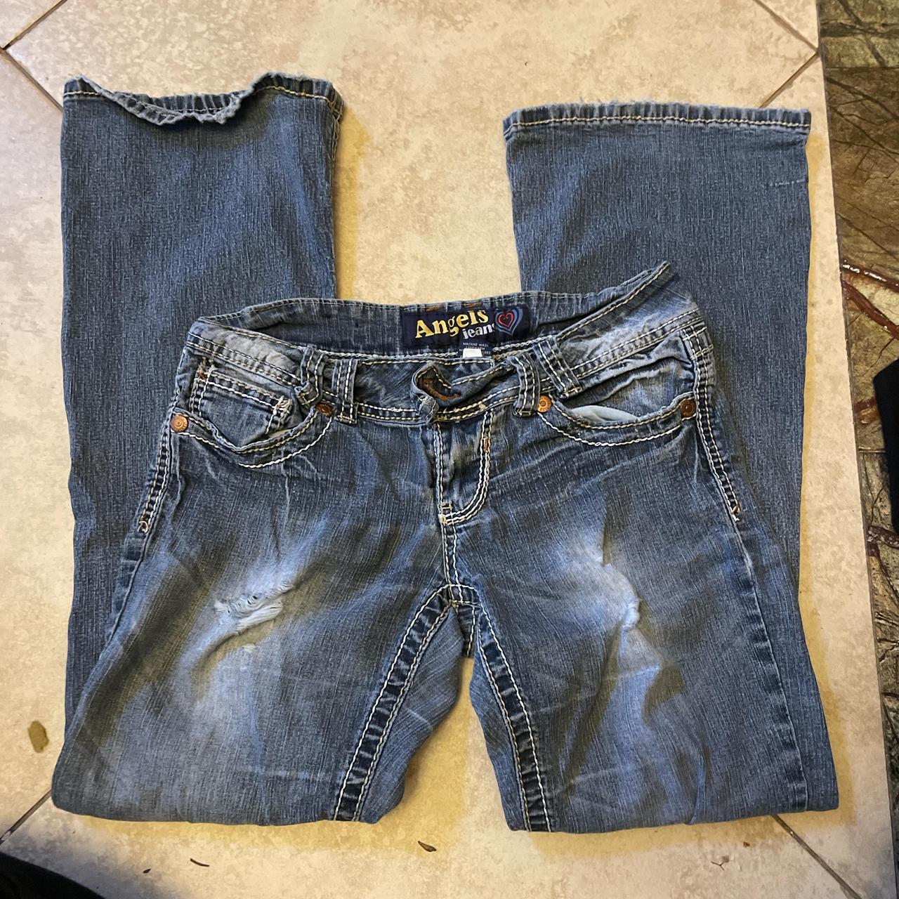 Angels Jeans 80s-90s low rise size 5 bootcut jeans... | Depop