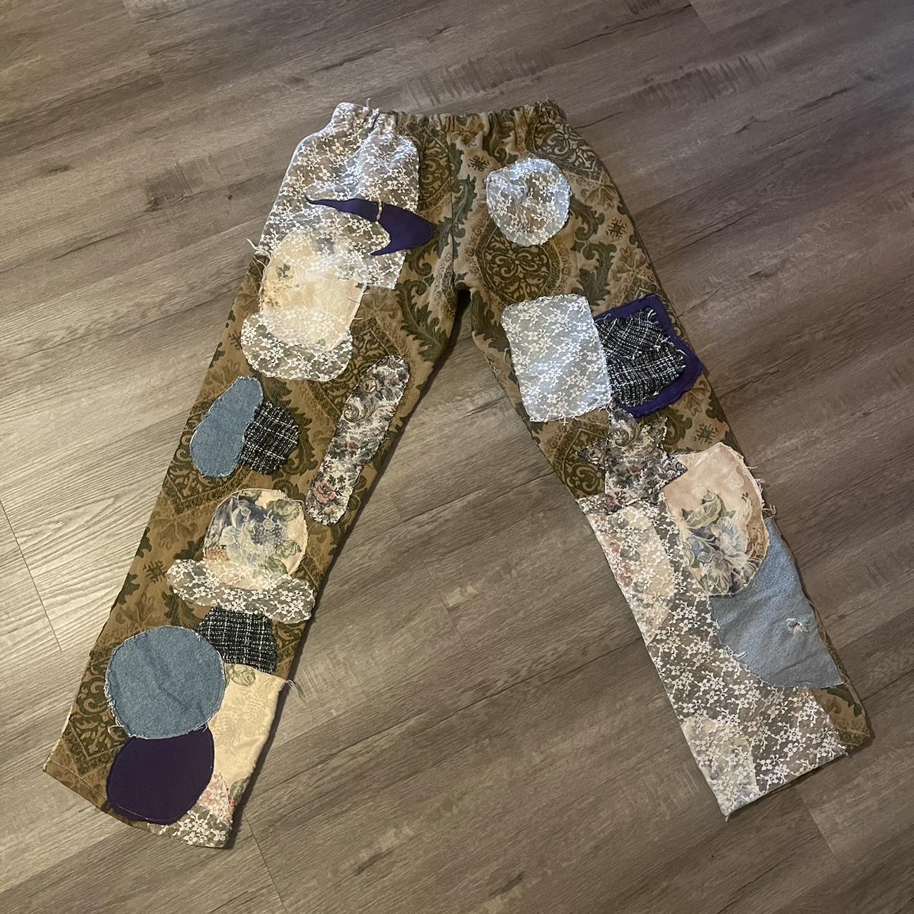 Handmade patchwork pants - Depop