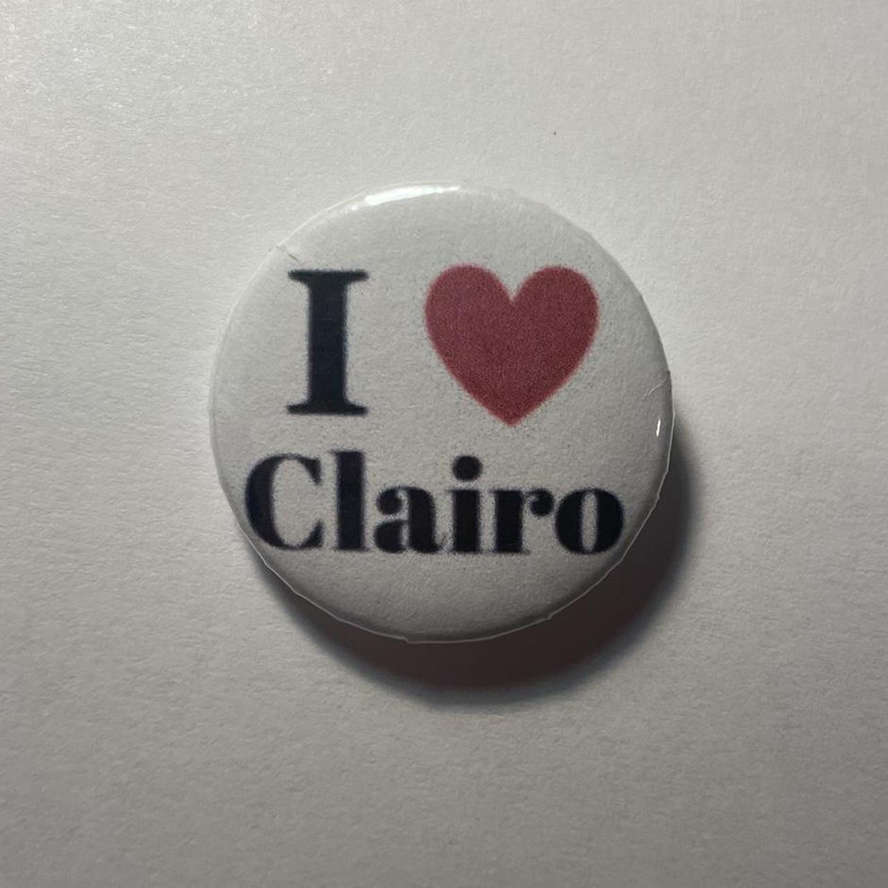handmade I love Clairo pin / button - 1.25 inches... - Depop