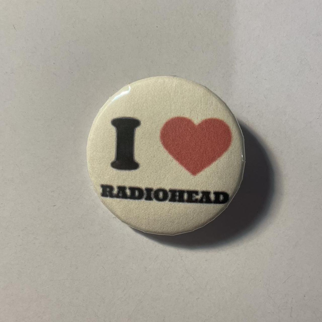 handmade I love radiohead pin / button 🎀 - 1.25... - Depop