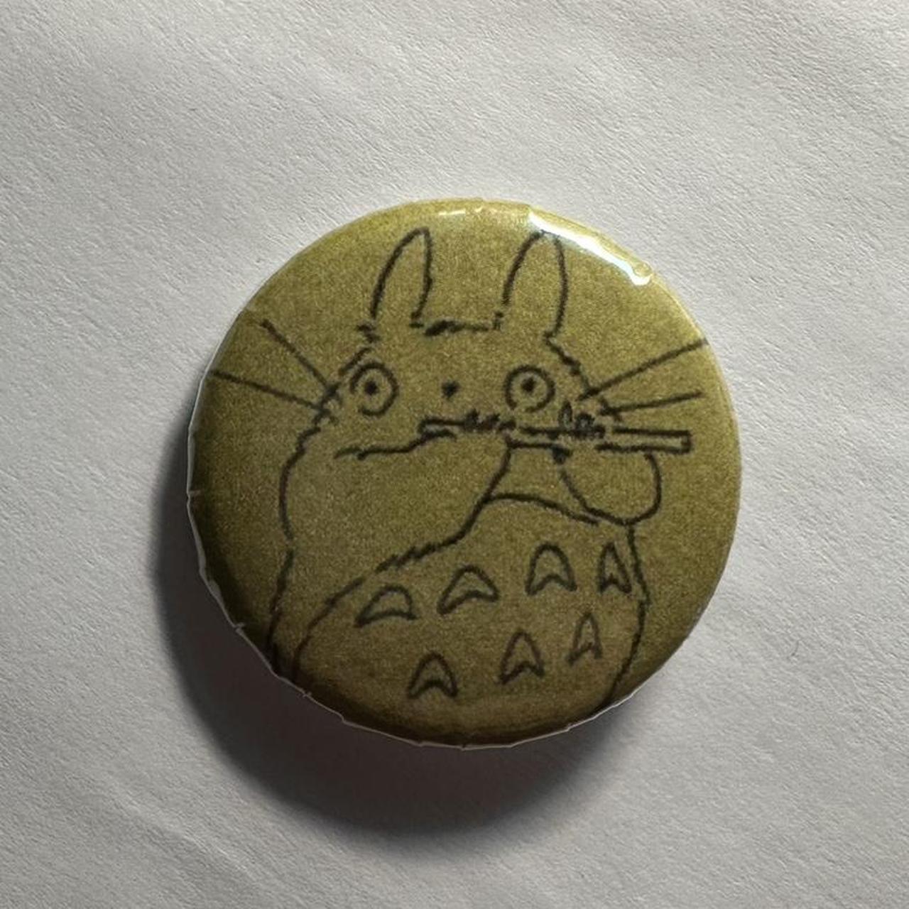 handmade my neighbor totoro pin / button - 1.25... | Depop