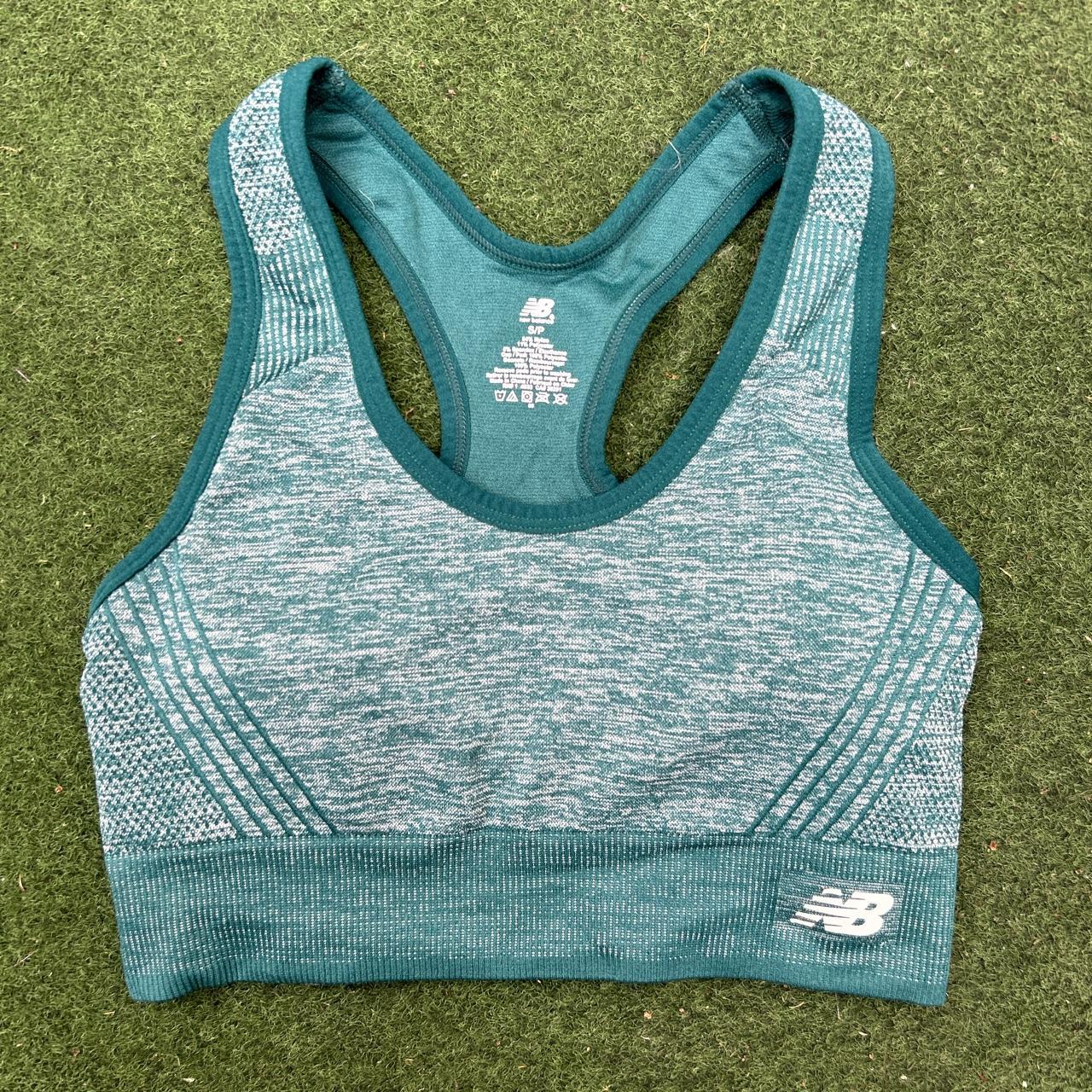 New Balance Women's Blue Bra | Depop