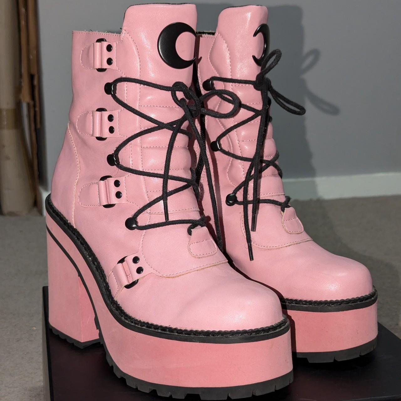 Killstar broom riders (pink) size 8 (us). Worn once... | Depop