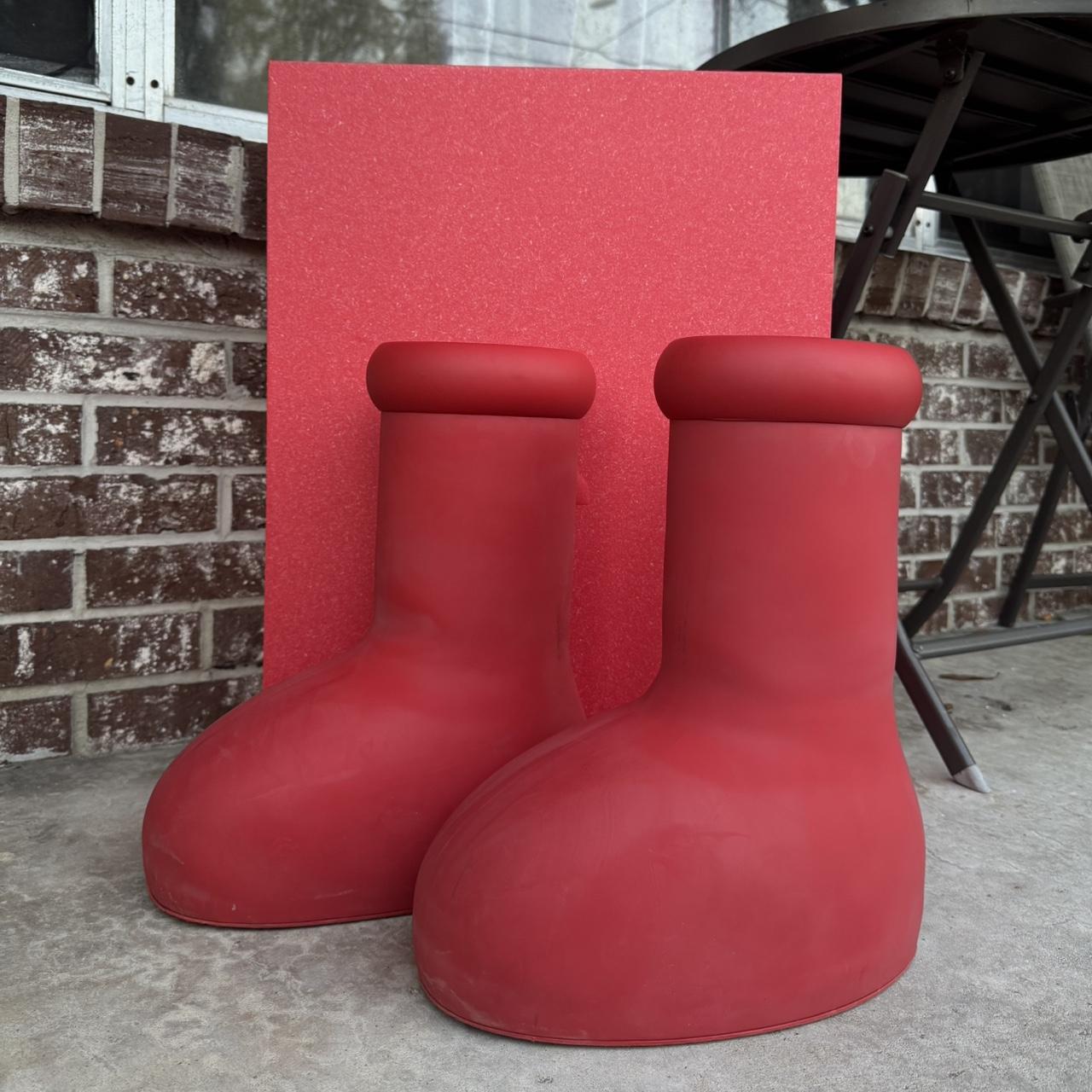 MSCHF Big Red Boot ‼️ Size 11 but fits best for size... | Depop