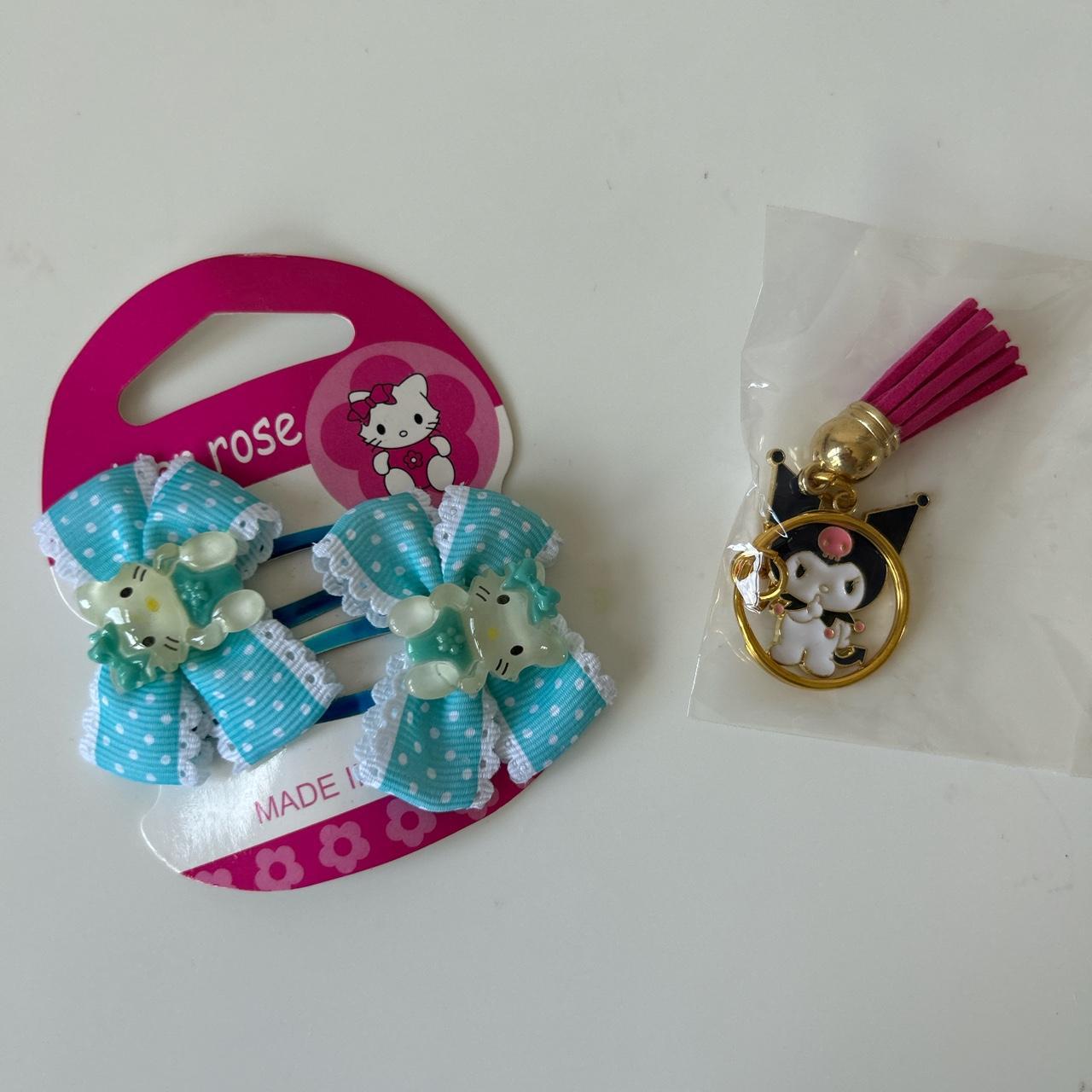 Hello kitty baby blue 🩵🤍 Bow 🎀 hair clips Comes... - Depop